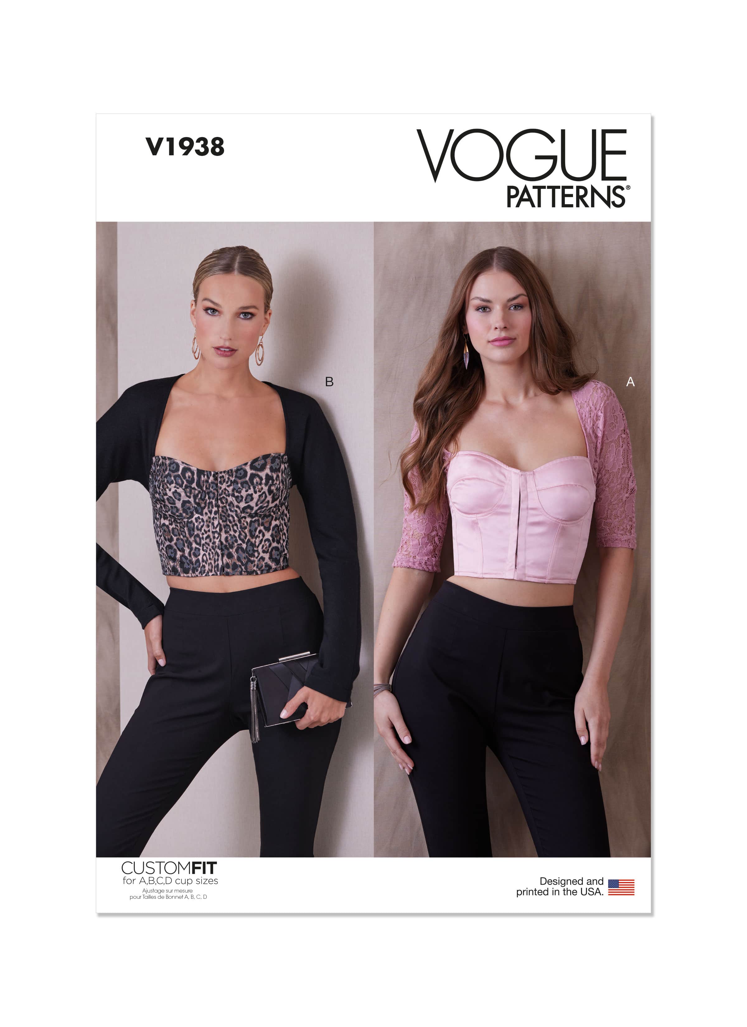 Vogue Tops Misses Sewing Pattern V1938 – Lullabee Fabrics