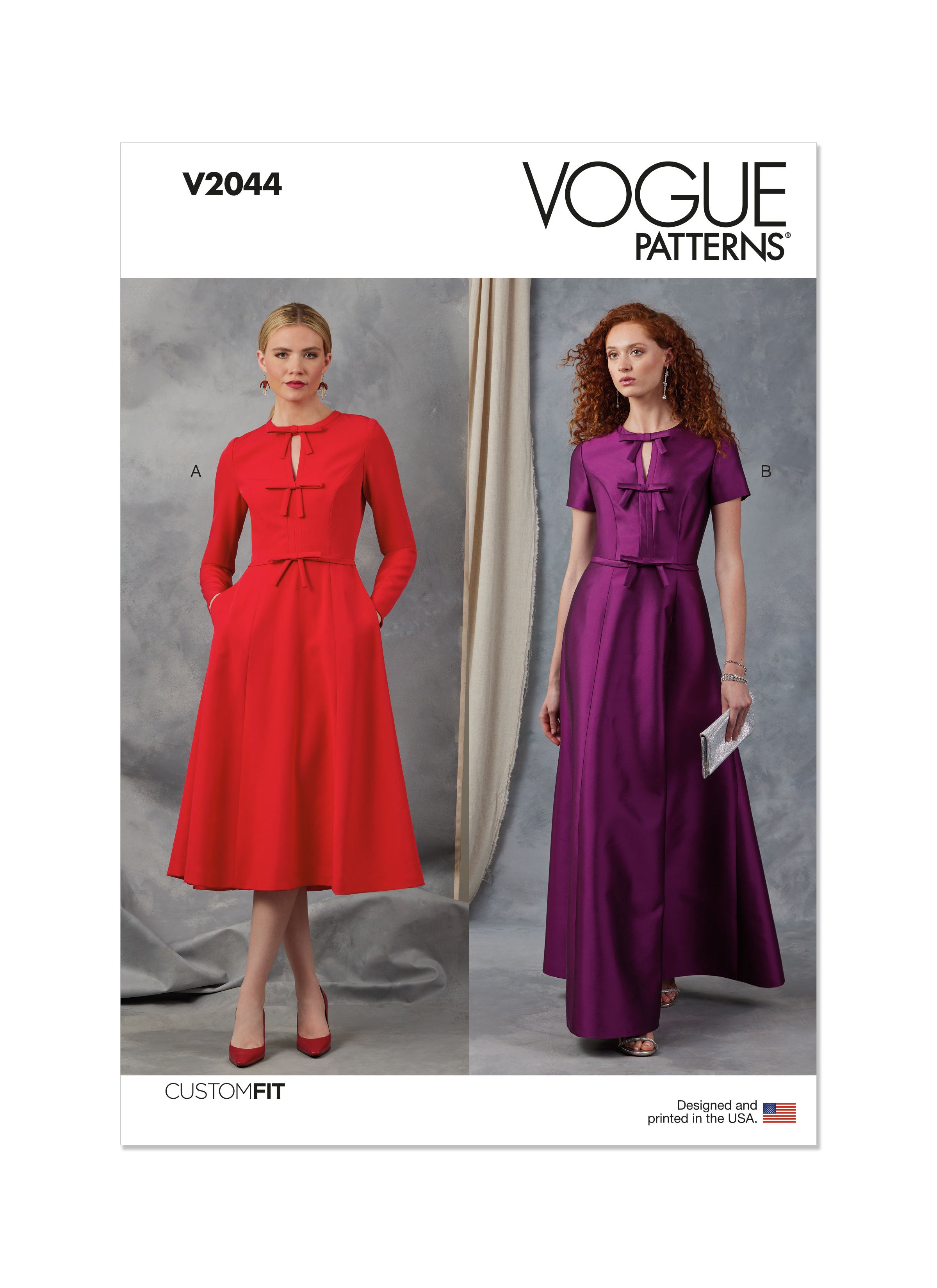 Vogue Misses Dress with Sleeve and Length Variations Pattern V2044 ...