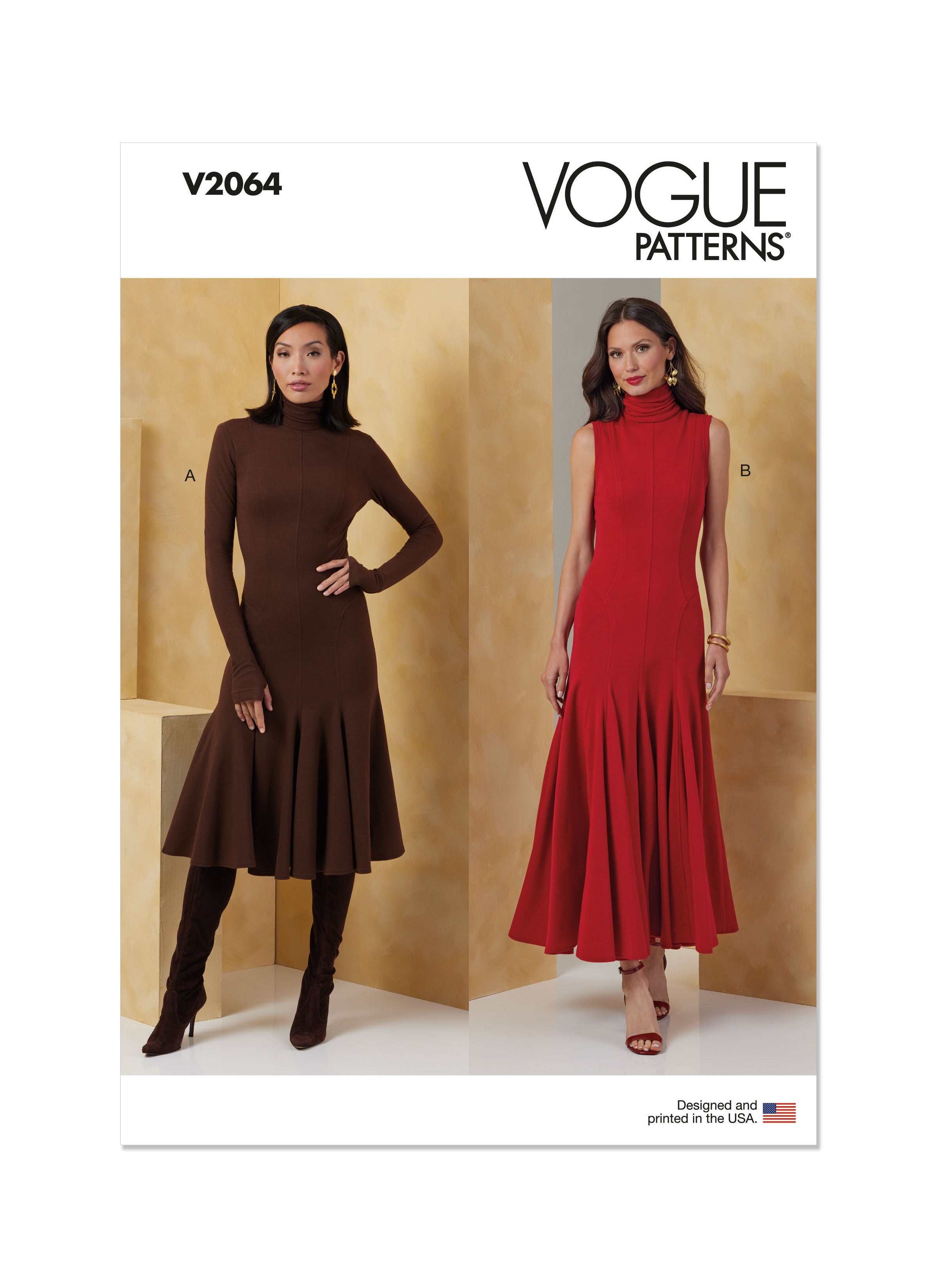 Vogue Misses Knit Dresses Sewing Pattern Collection V2064 – Lullabee ...