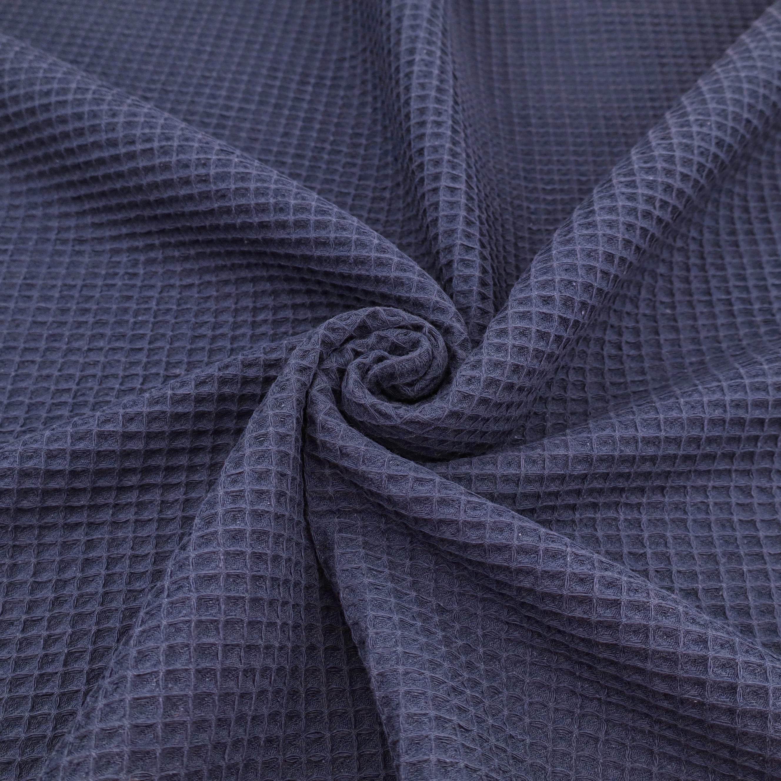 Waffle Cotton Honeycomb/Pique Fabric - Navy – Lullabee Fabrics