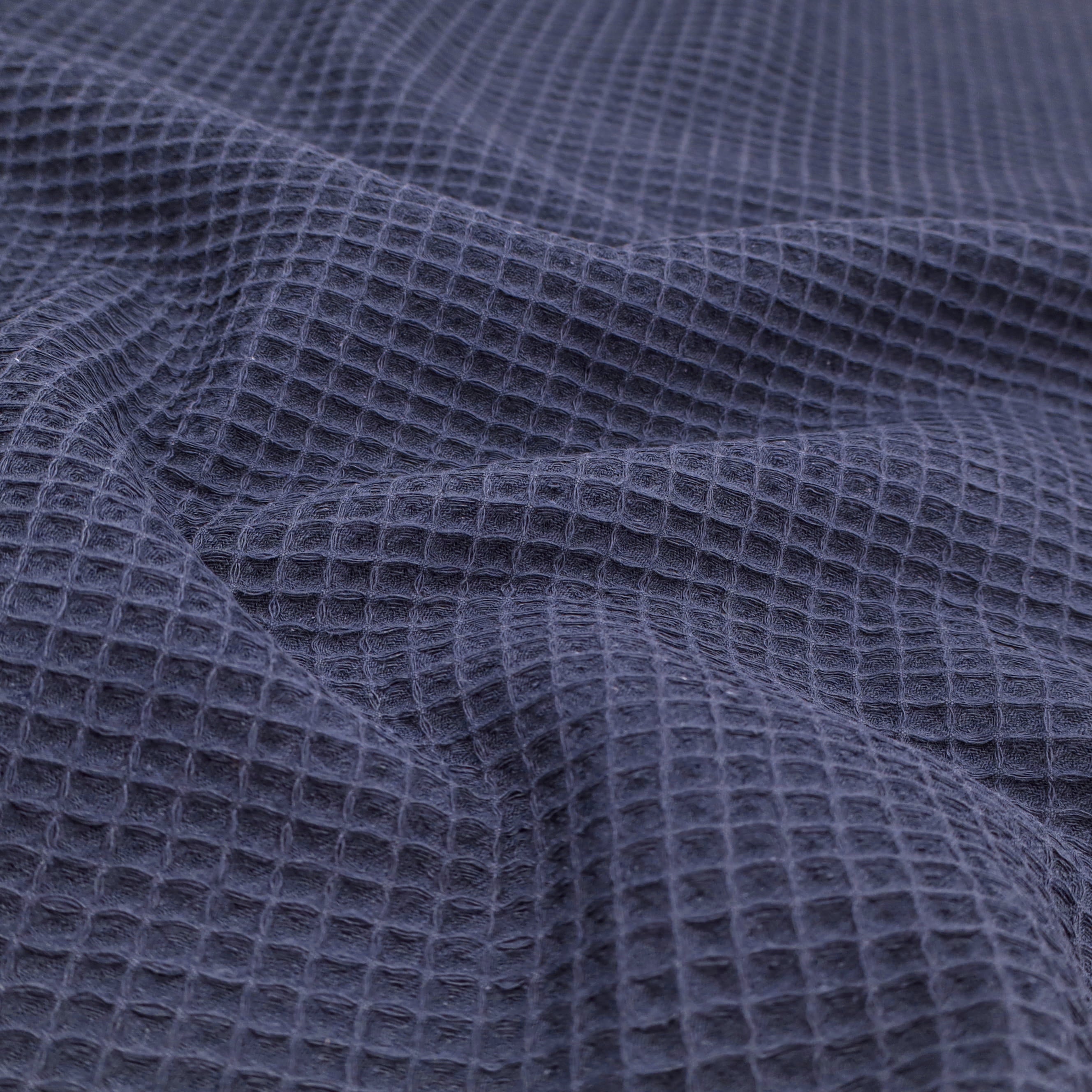 Waffle Cotton Honeycomb/Pique Fabric - Navy – Lullabee Fabrics