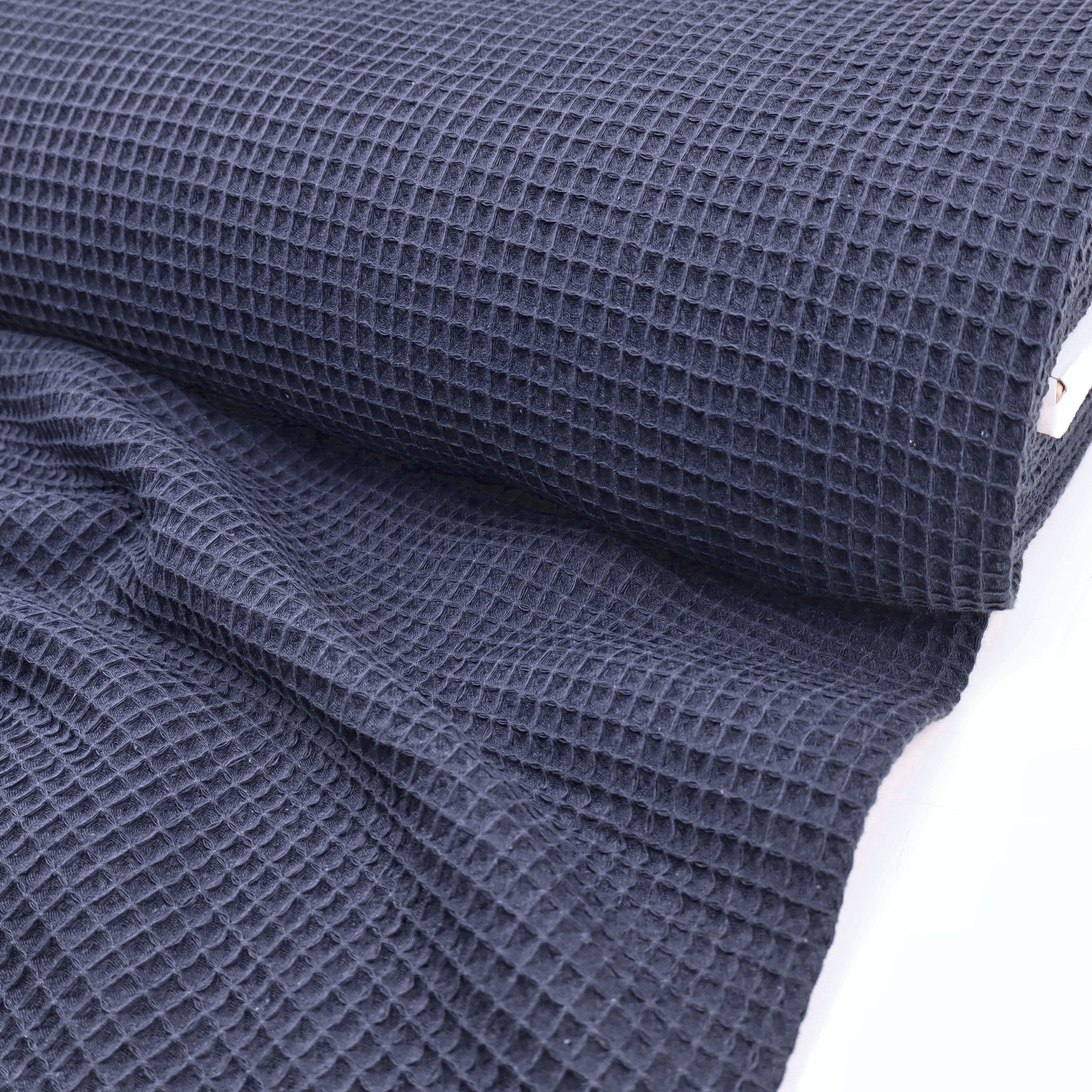 Waffle Cotton Honeycomb/Pique Fabric - Navy – Lullabee Fabrics