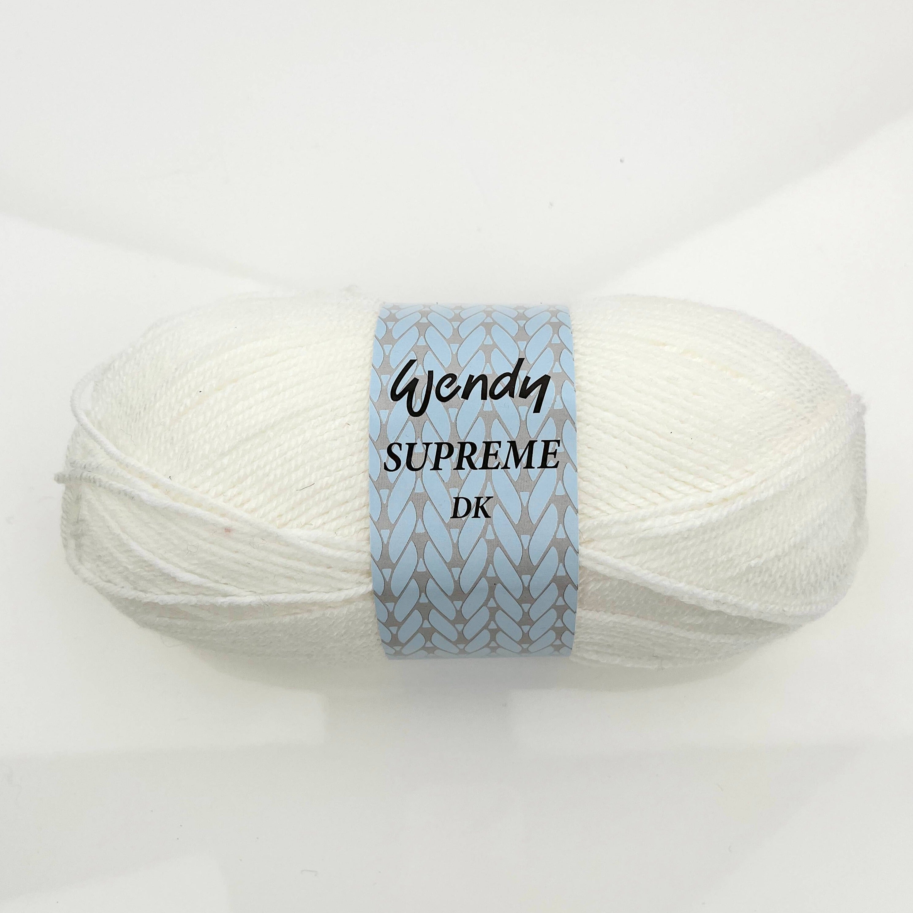 Wendy Wools Supreme DK Premium Acrylic Yarn 100g - WD01 White ...