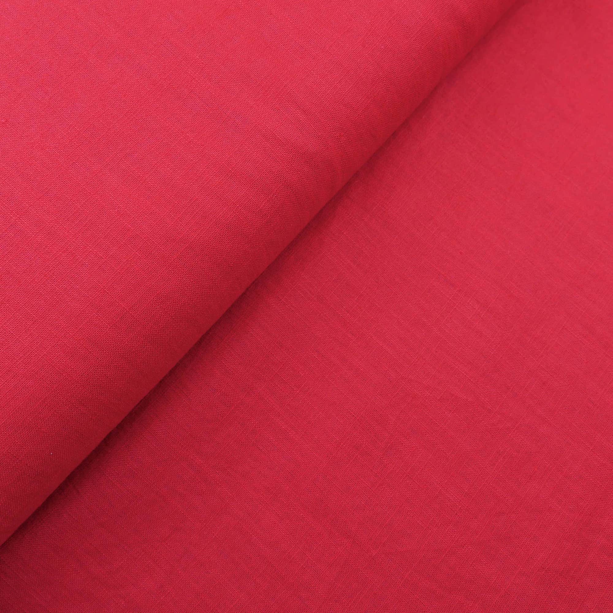 8 oz Washed Natural Linen - Maroon – Lullabee Fabrics