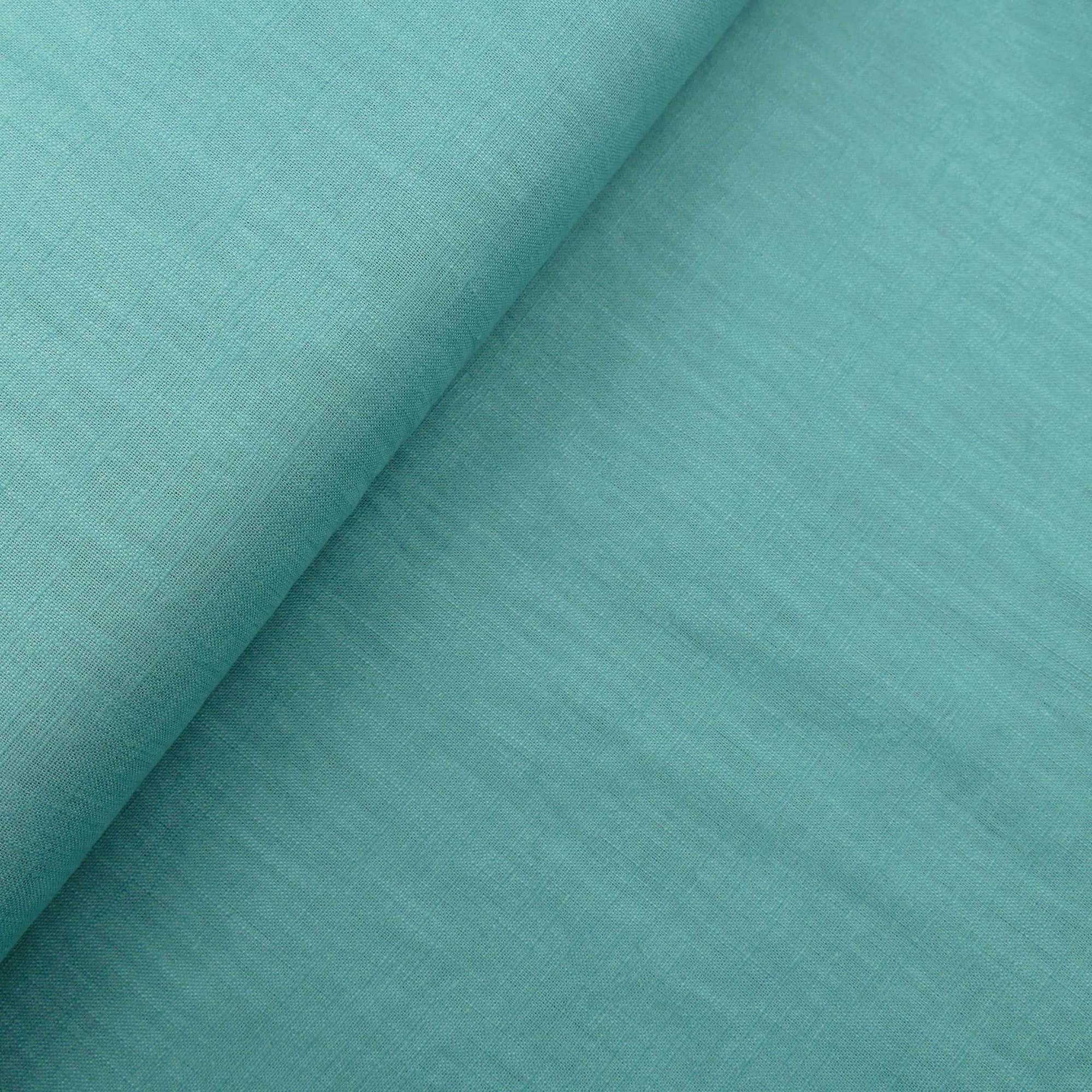 8 oz Washed Natural Linen - Teal – Lullabee Fabrics