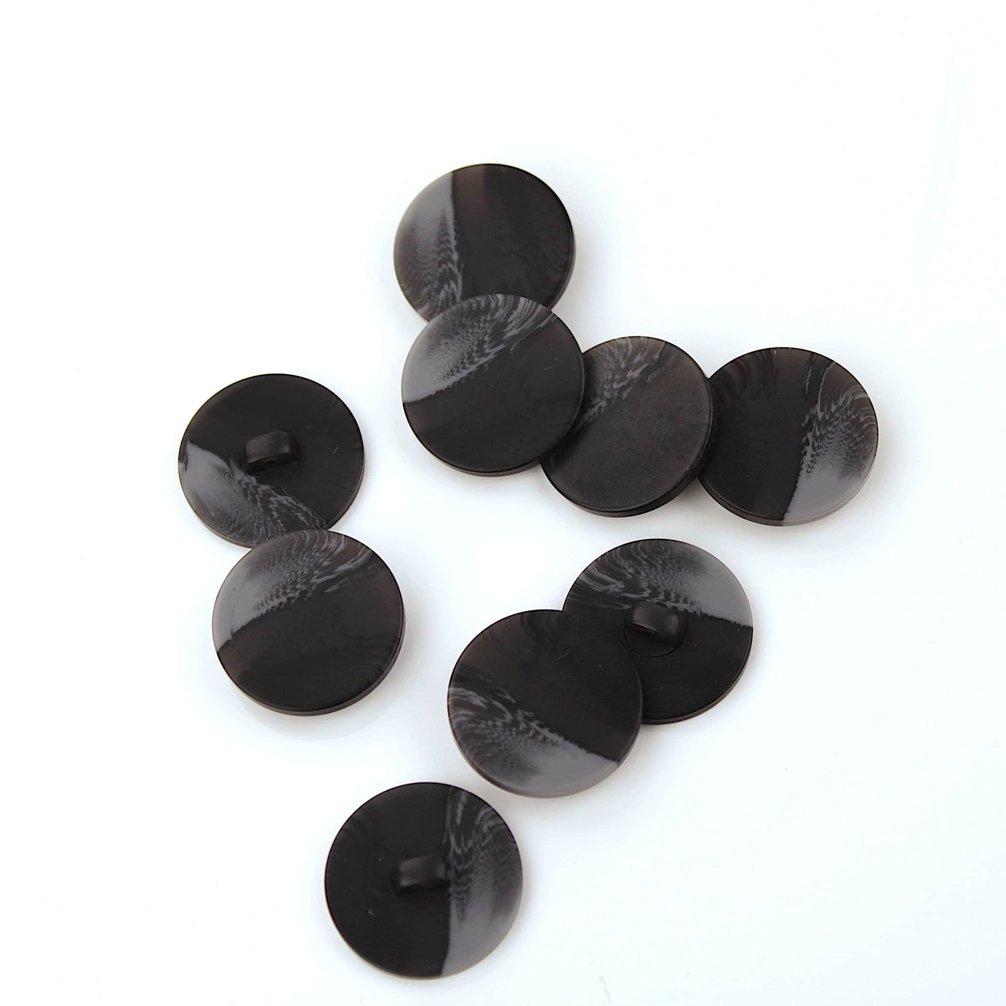 Arthur Shank 2-Tone Round Button - Black – Lullabee Fabrics