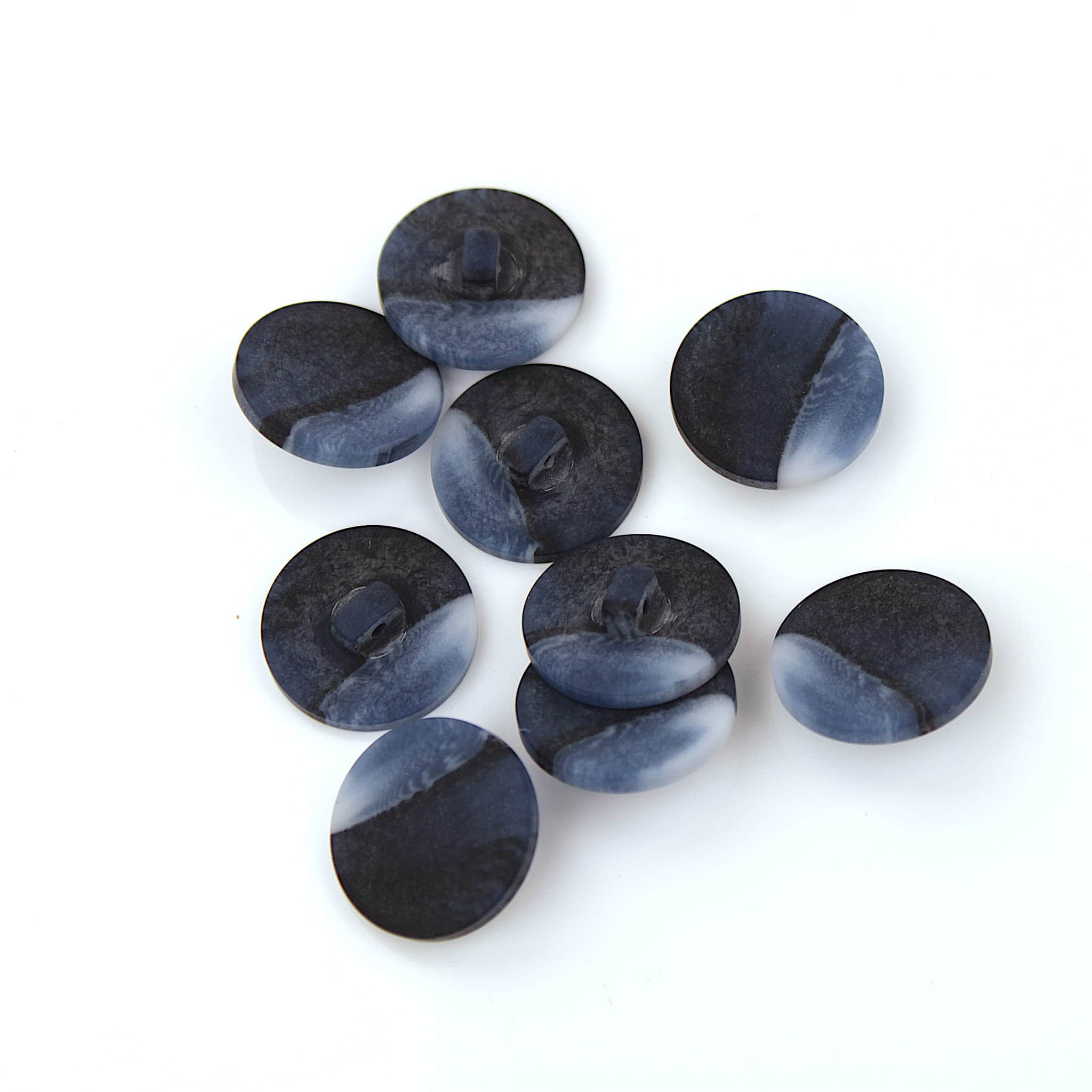 Arthur Shank 2-Tone Round Button - Blue – Lullabee Fabrics