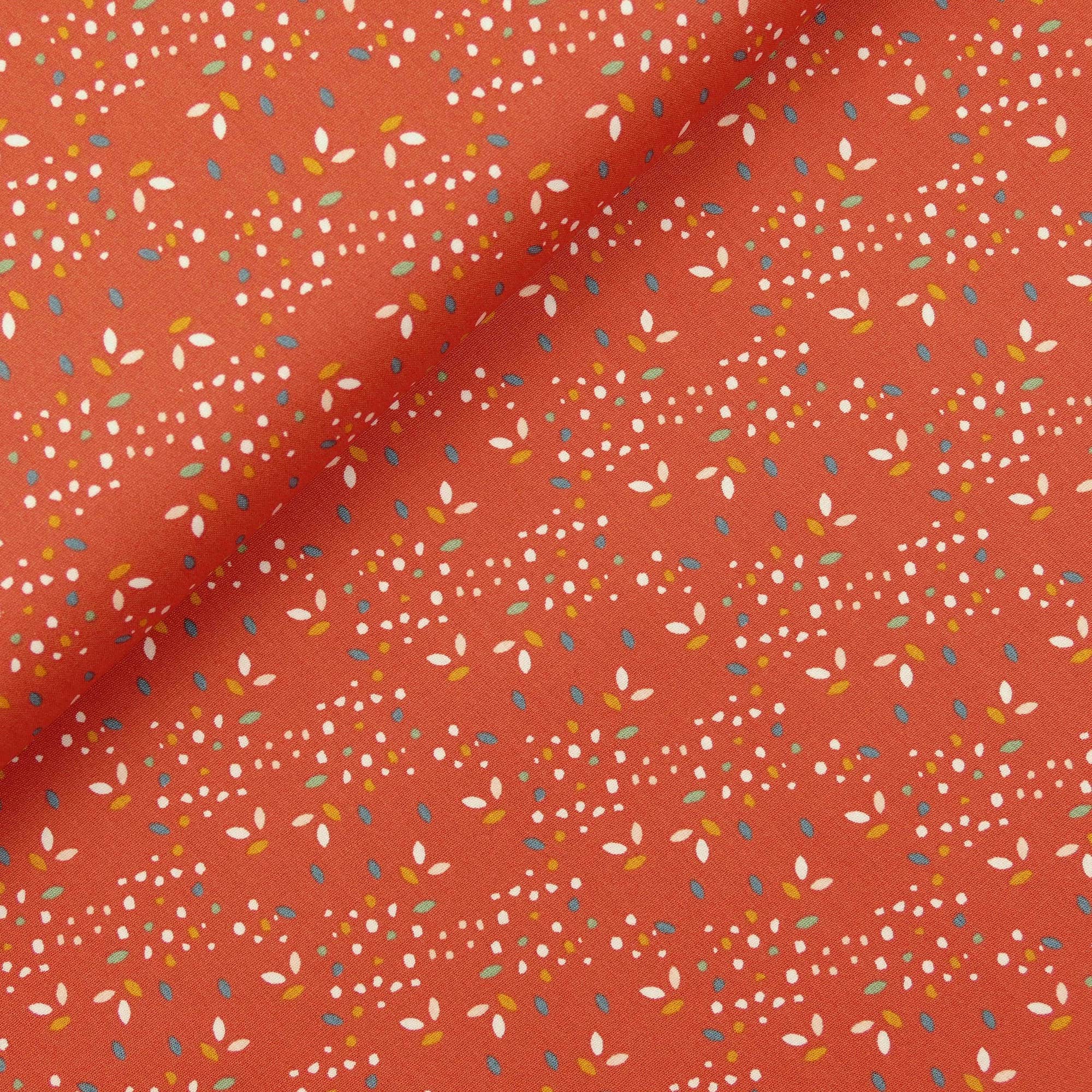Confetti Organic Cotton Poplin - Rust – Lullabee Fabrics