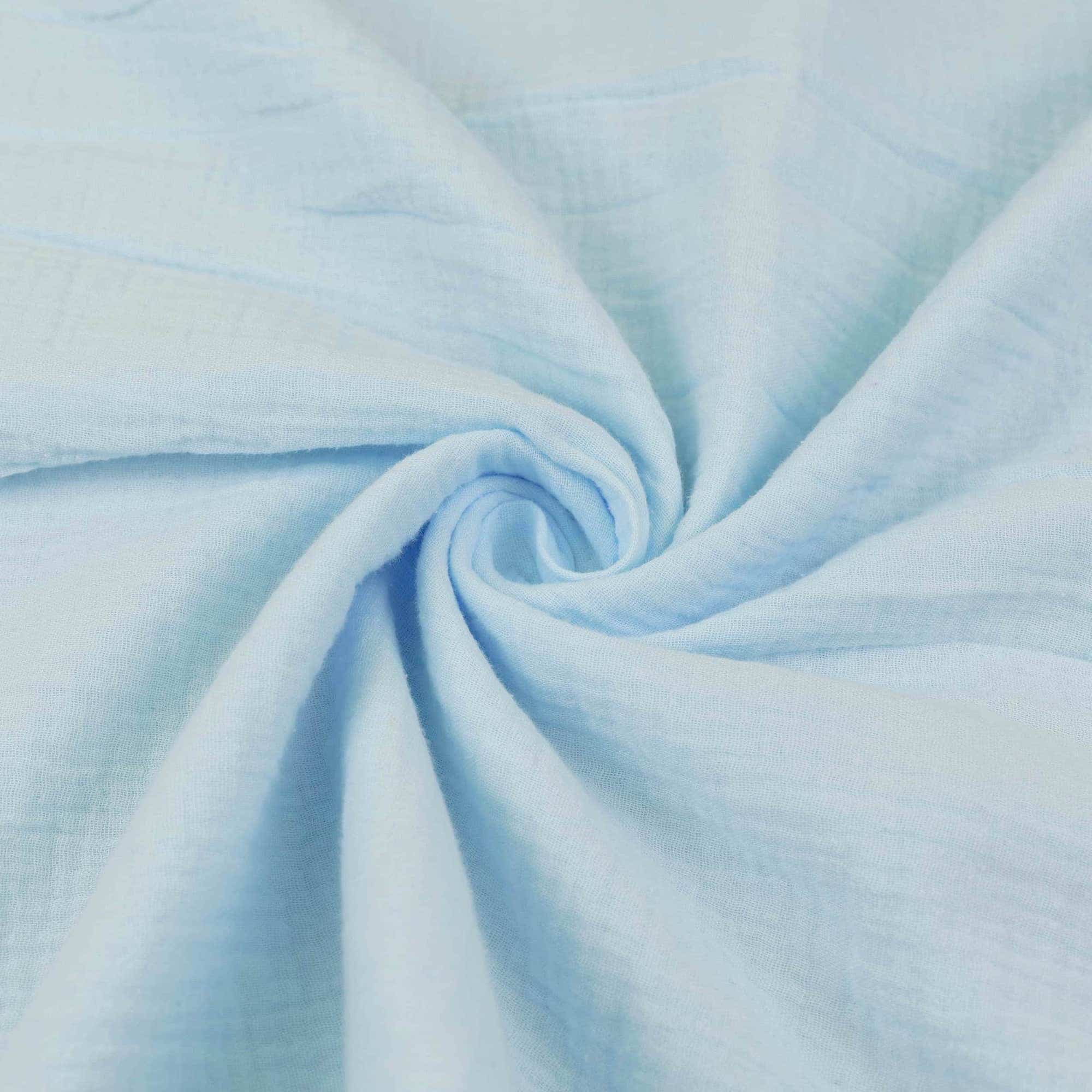 Double Gauze Plain Pure Cotton - Baby Blue – Lullabee Fabrics