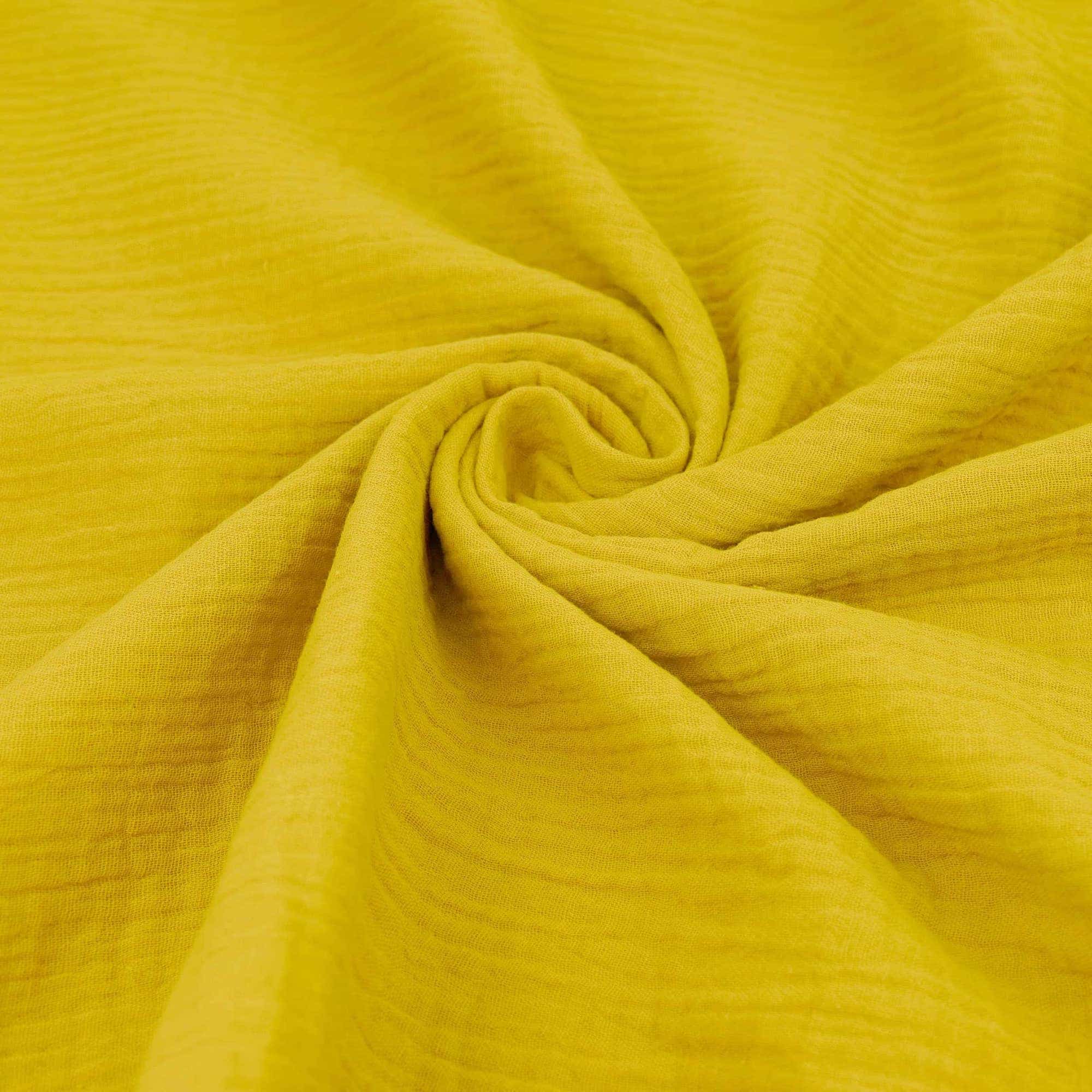 Double Gauze Plain Pure Cotton - Daffodil Yellow – Lullabee Fabrics