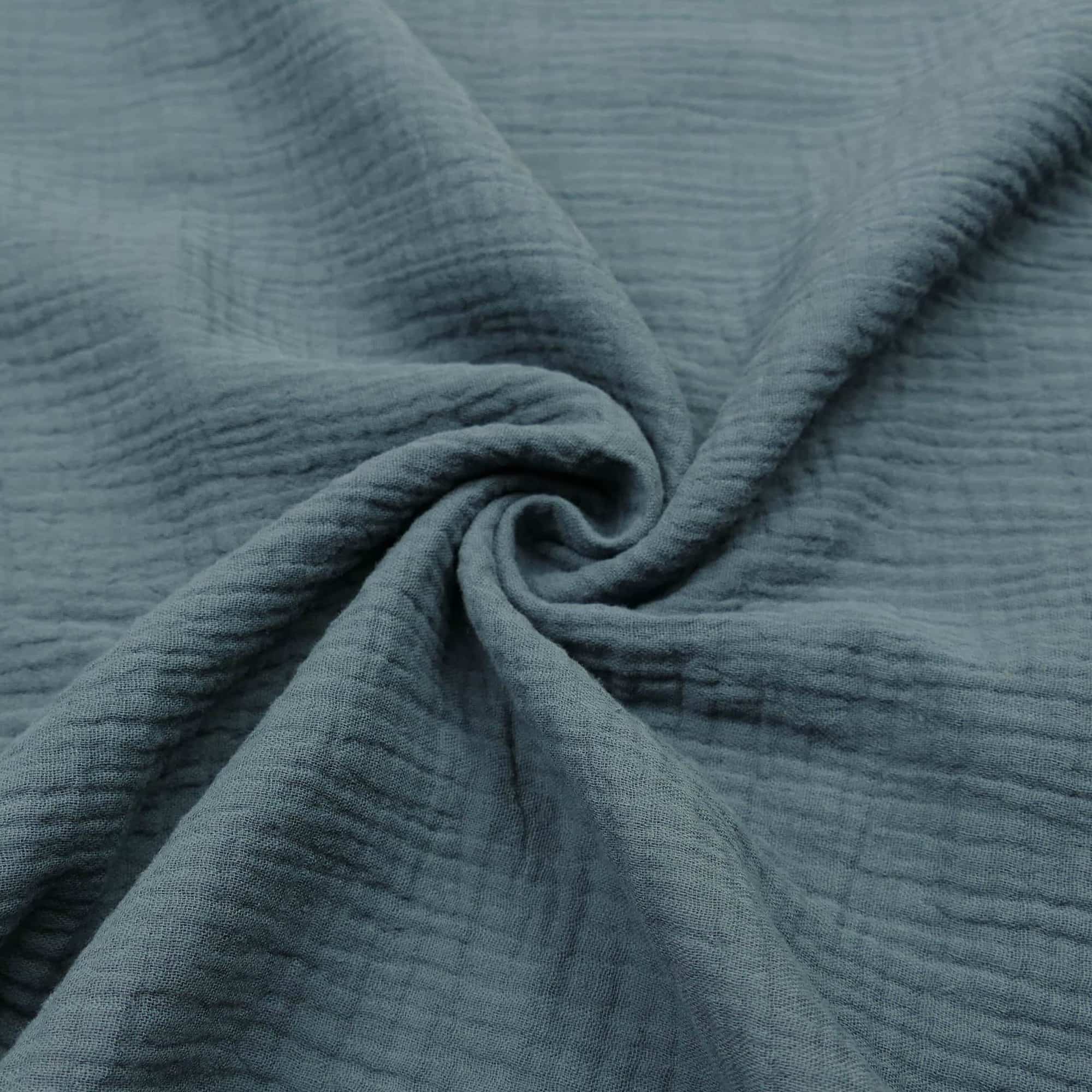 Double Gauze Plain Pure Cotton - Petrol – Lullabee Fabrics