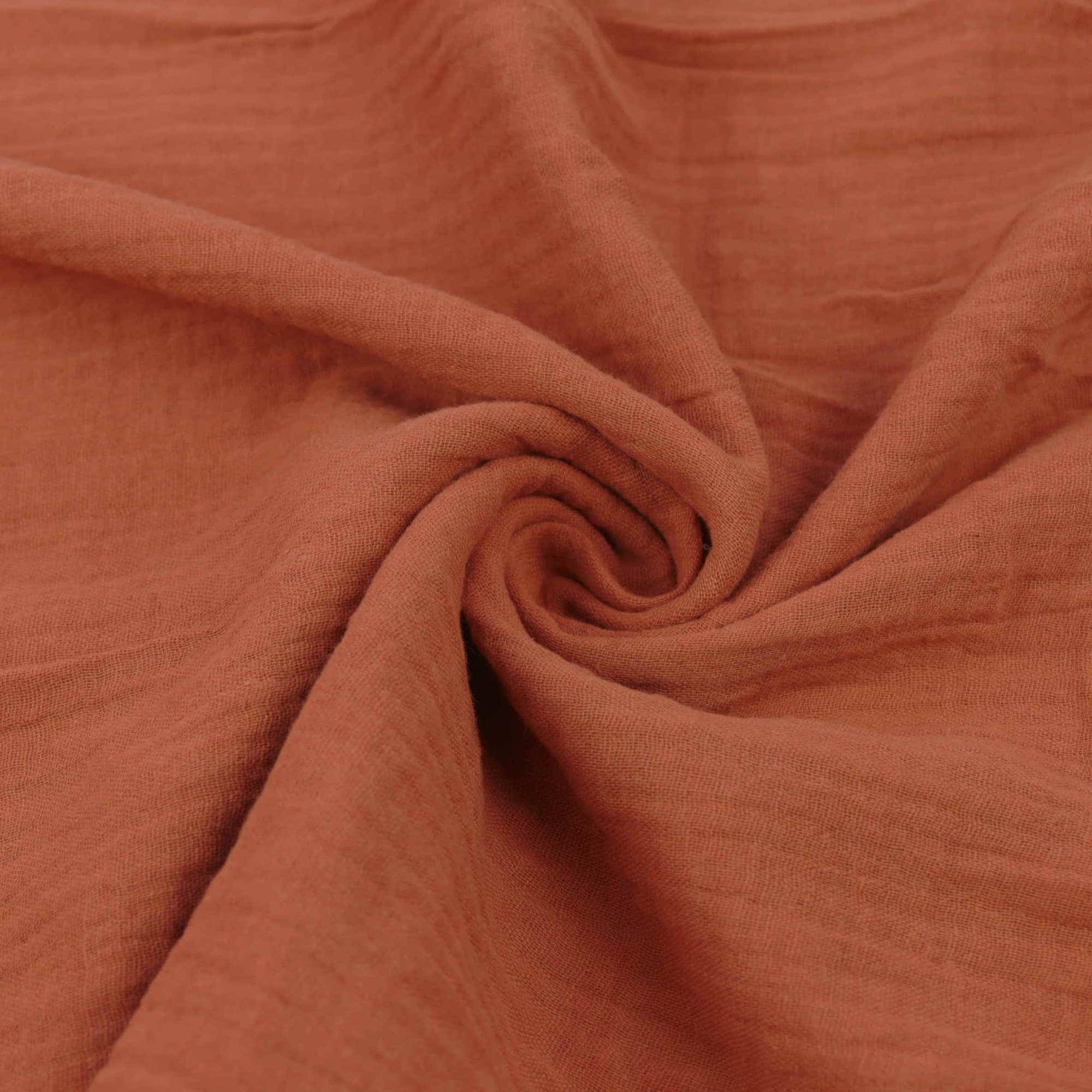 Double Gauze Plain Pure Cotton - Rust – Lullabee Fabrics