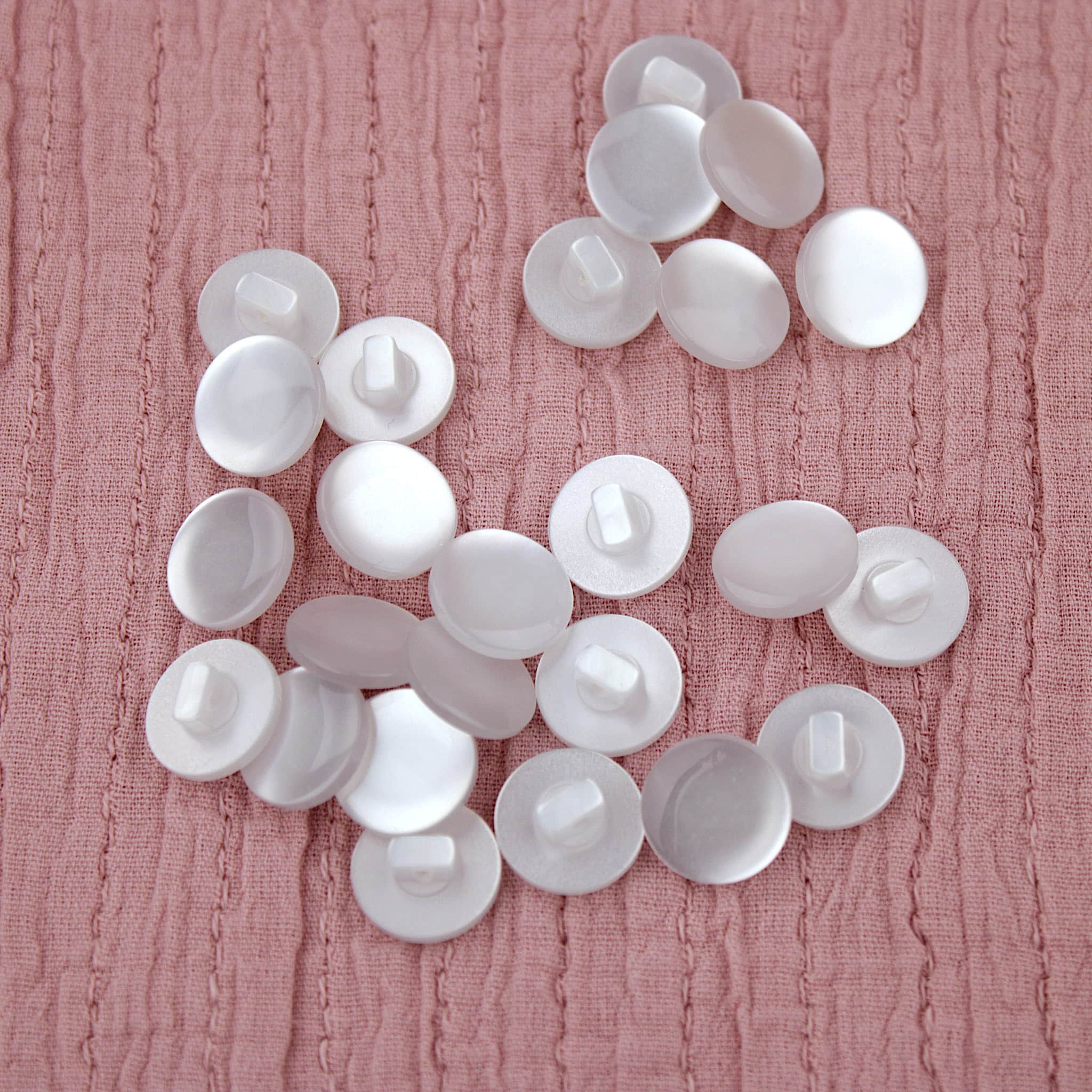 Emily Shank Translucent Round Button - White – Lullabee Fabrics