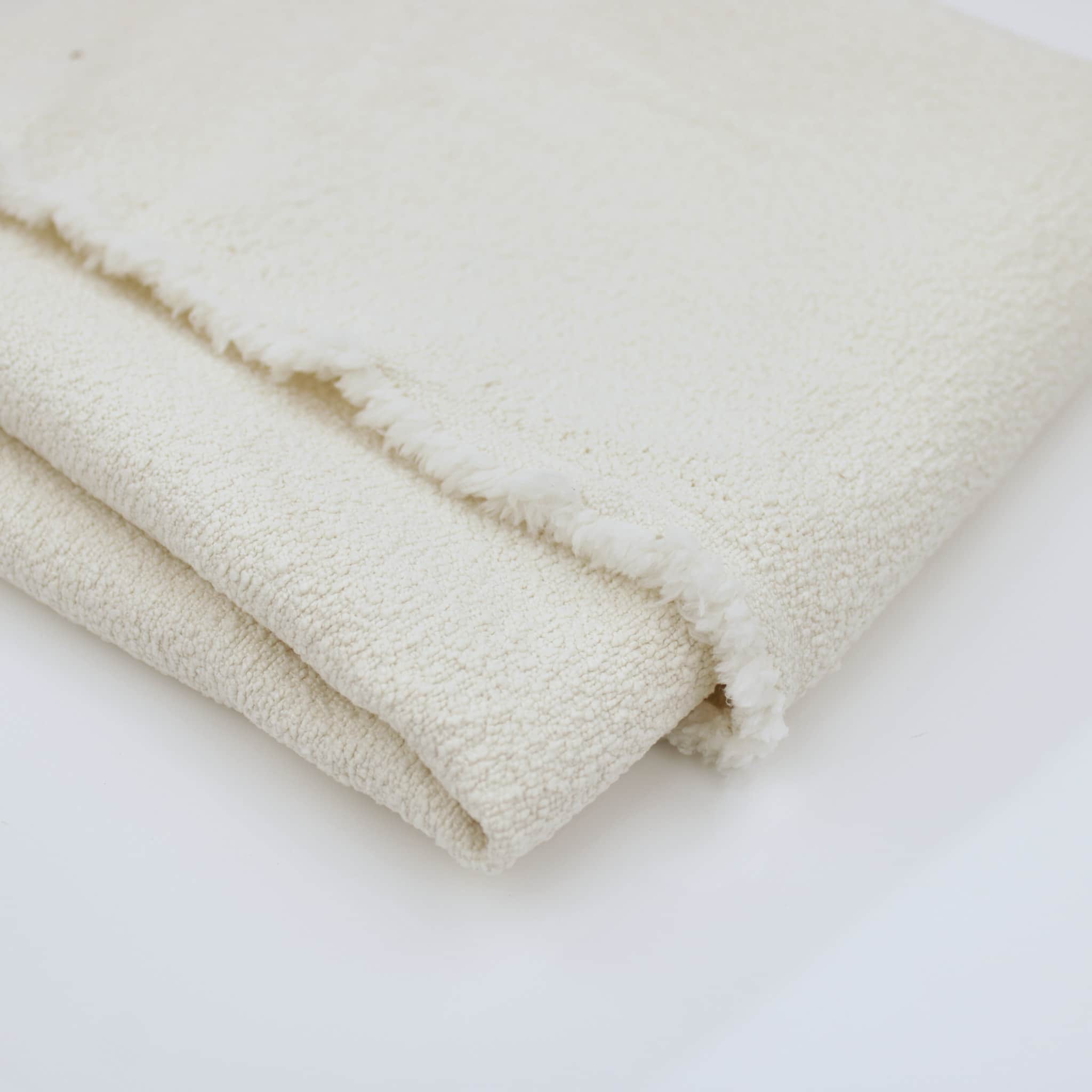 Italia Boucle Nubby Textured Wool Look - Ivory – Lullabee Fabrics