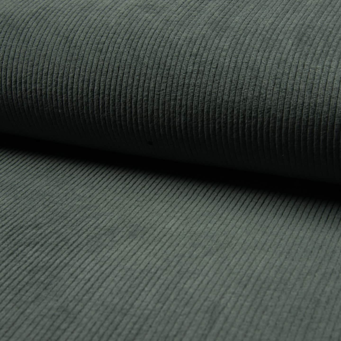 Jumbo 6 Wale Stretch Cotton Corduroy - Dusty Green – Lullabee Fabrics
