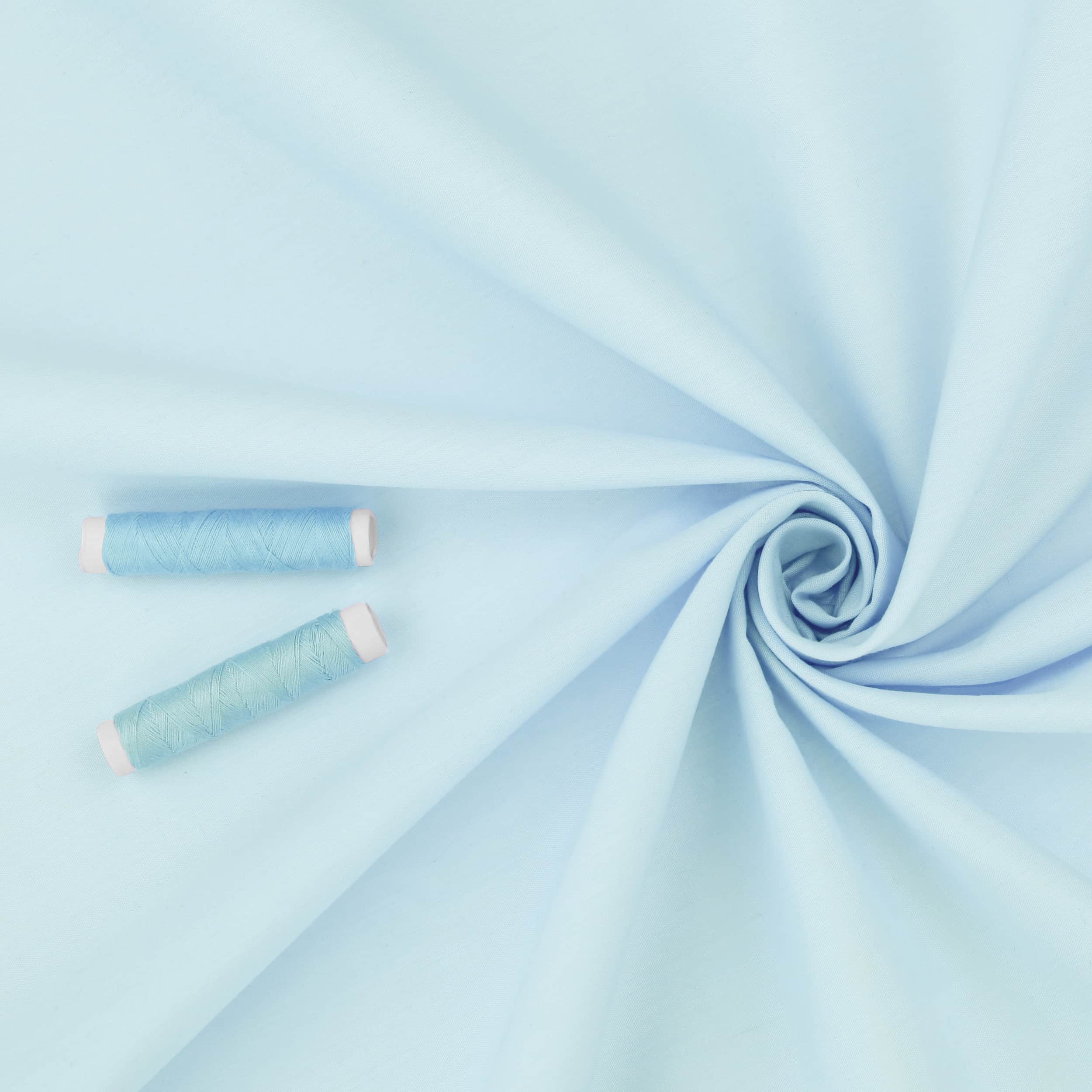 Light Cotton Poplin Solid Colour - Powder Blue – Lullabee Fabrics