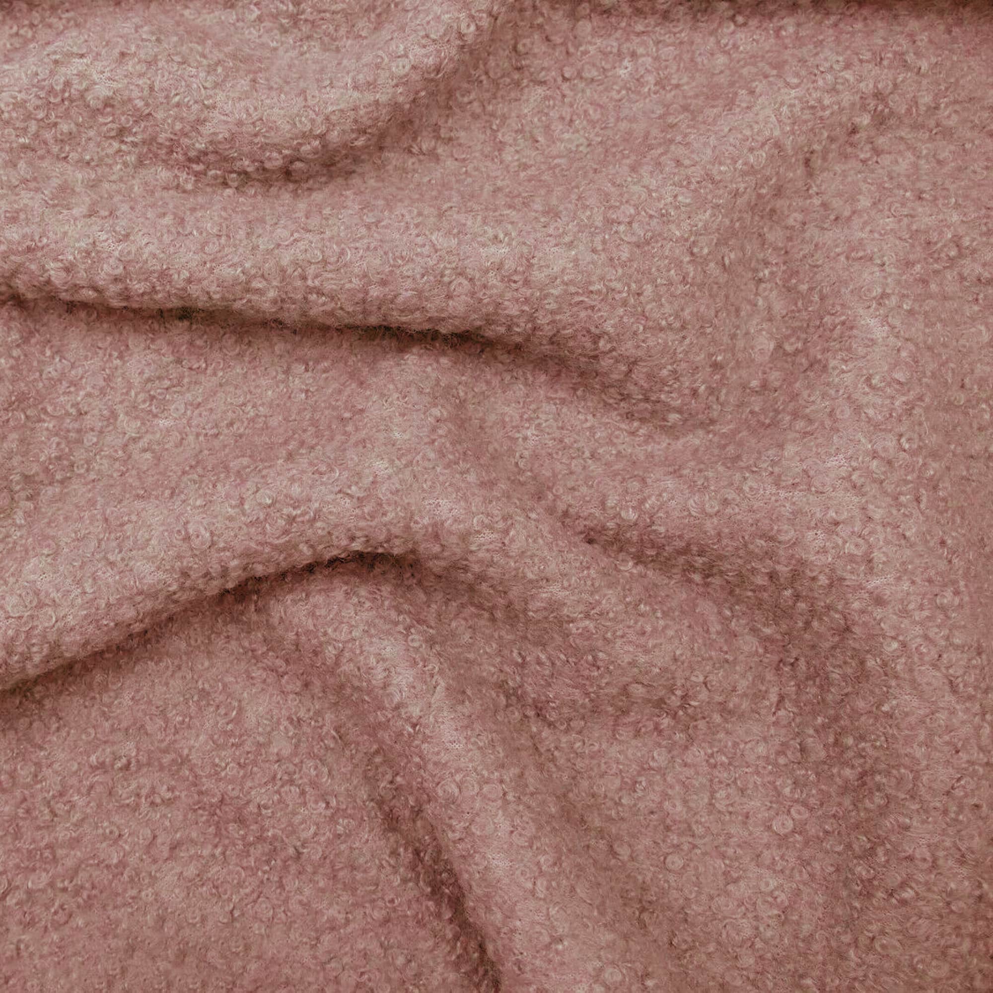Chunky Boucle Curled Sheep Wool Look - Old Rose – Lullabee Fabrics