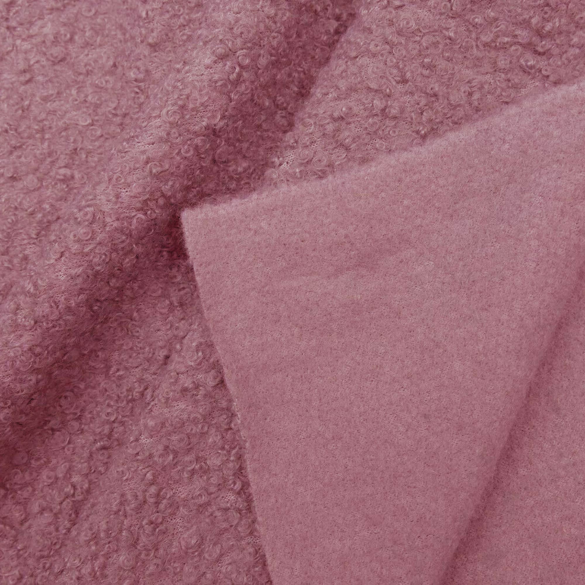 Chunky Boucle Curled Sheep Wool Look - Rose – Lullabee Fabrics