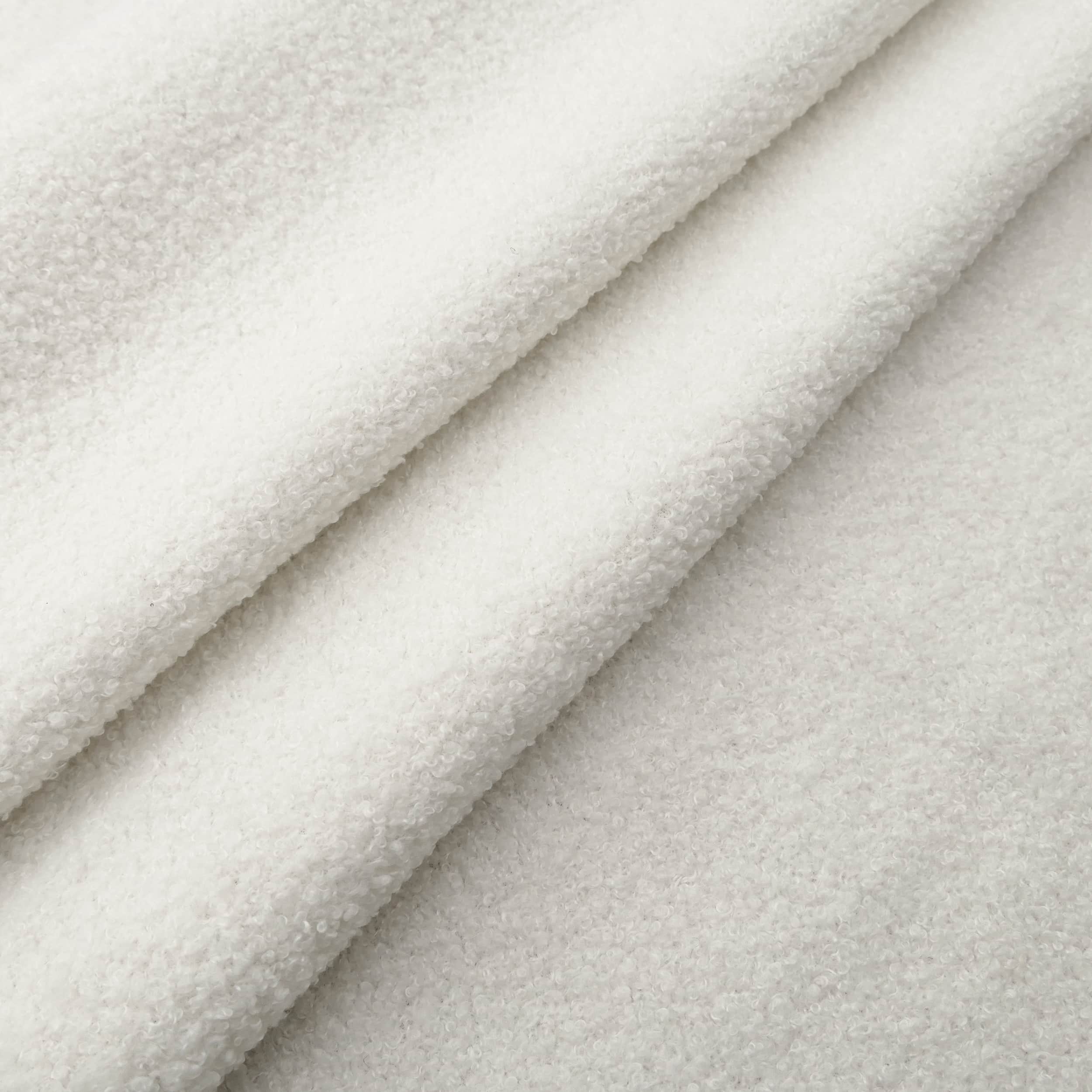 Micro Boucle Curled Sheep Wool Look - Ecru – Lullabee Fabrics