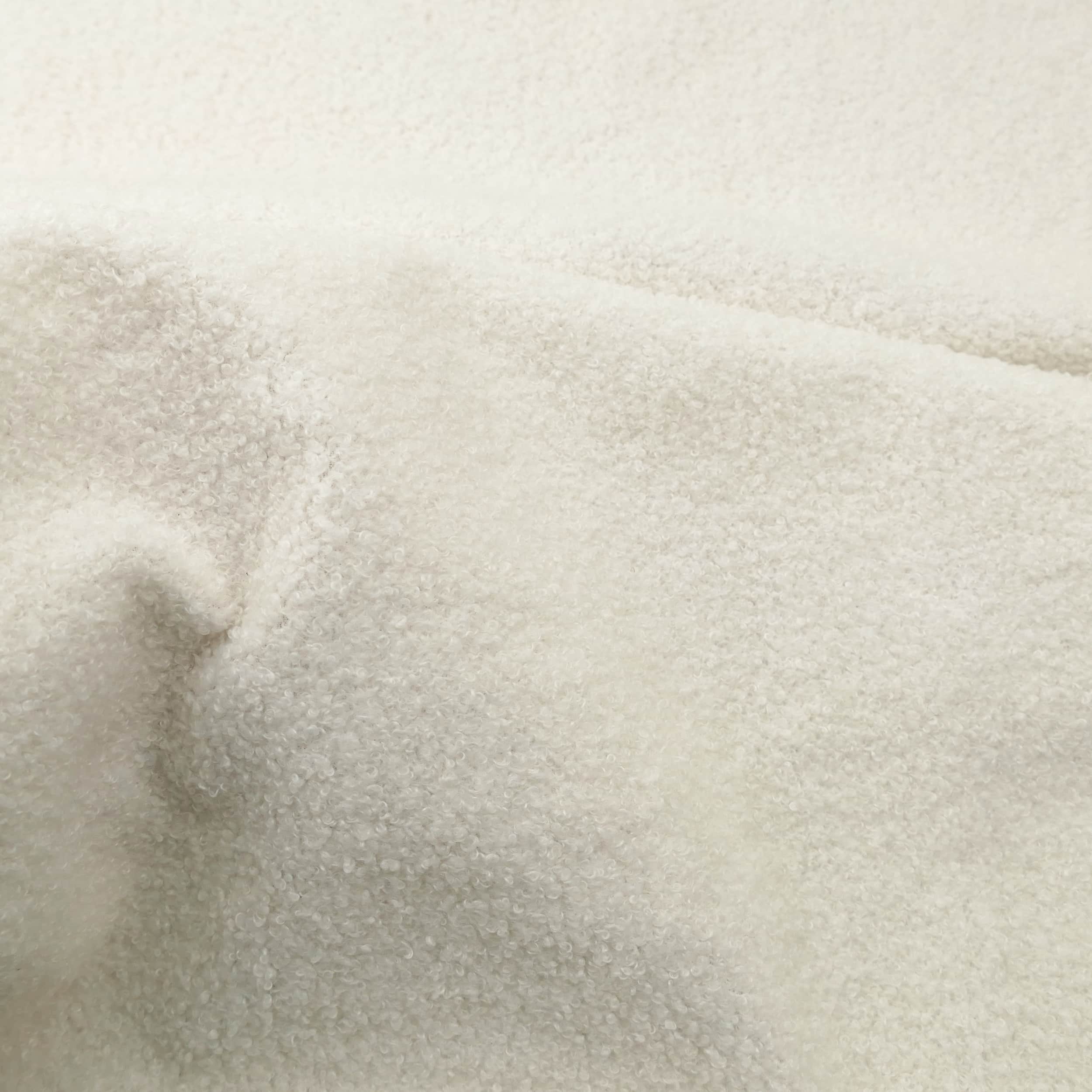 Micro Boucle Curled Sheep Wool Look - Ecru – Lullabee Fabrics