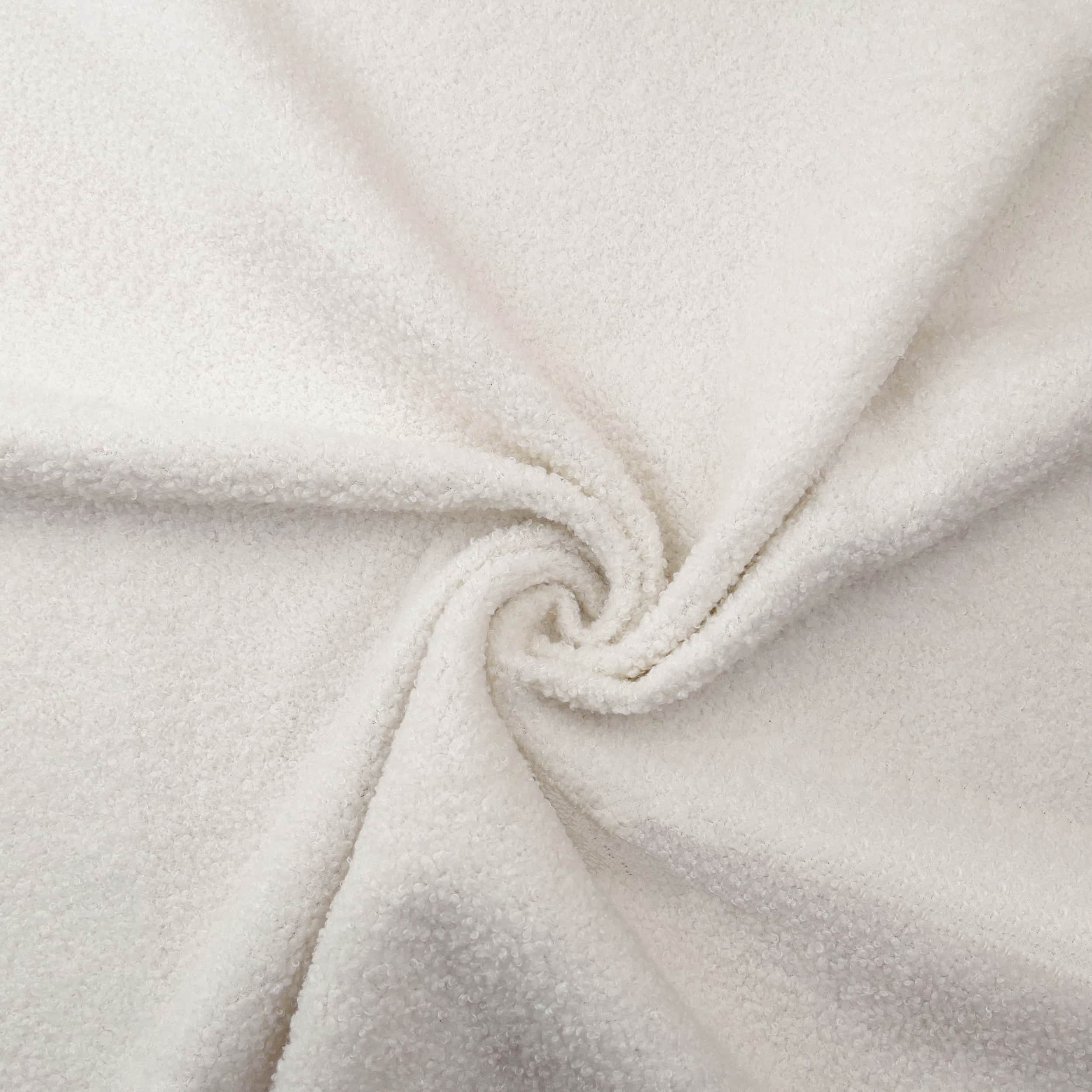 Micro Boucle Curled Sheep Wool Look - Ecru – Lullabee Fabrics