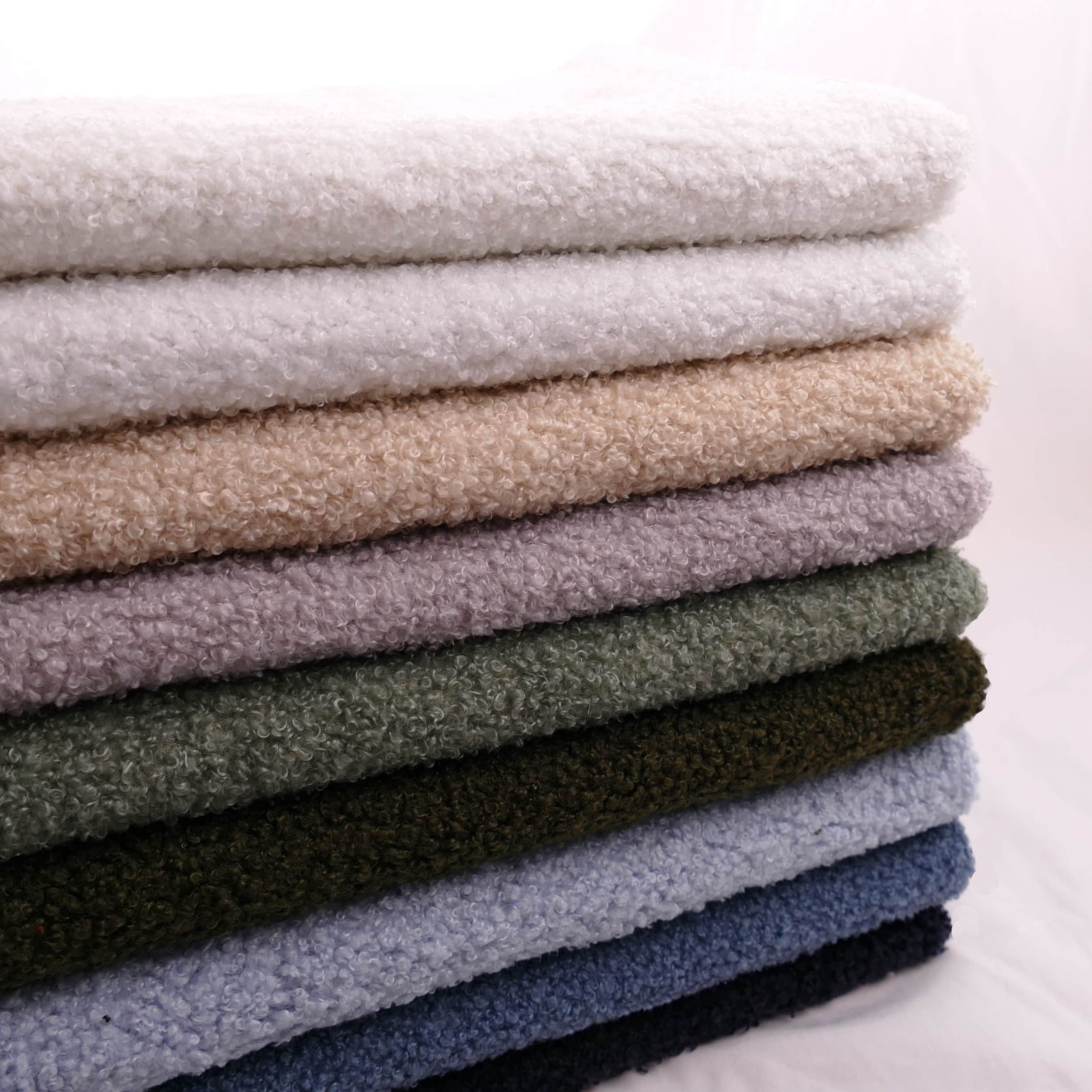 Micro Boucle Curled Sheep Wool Look - Horizon Blue – Lullabee Fabrics