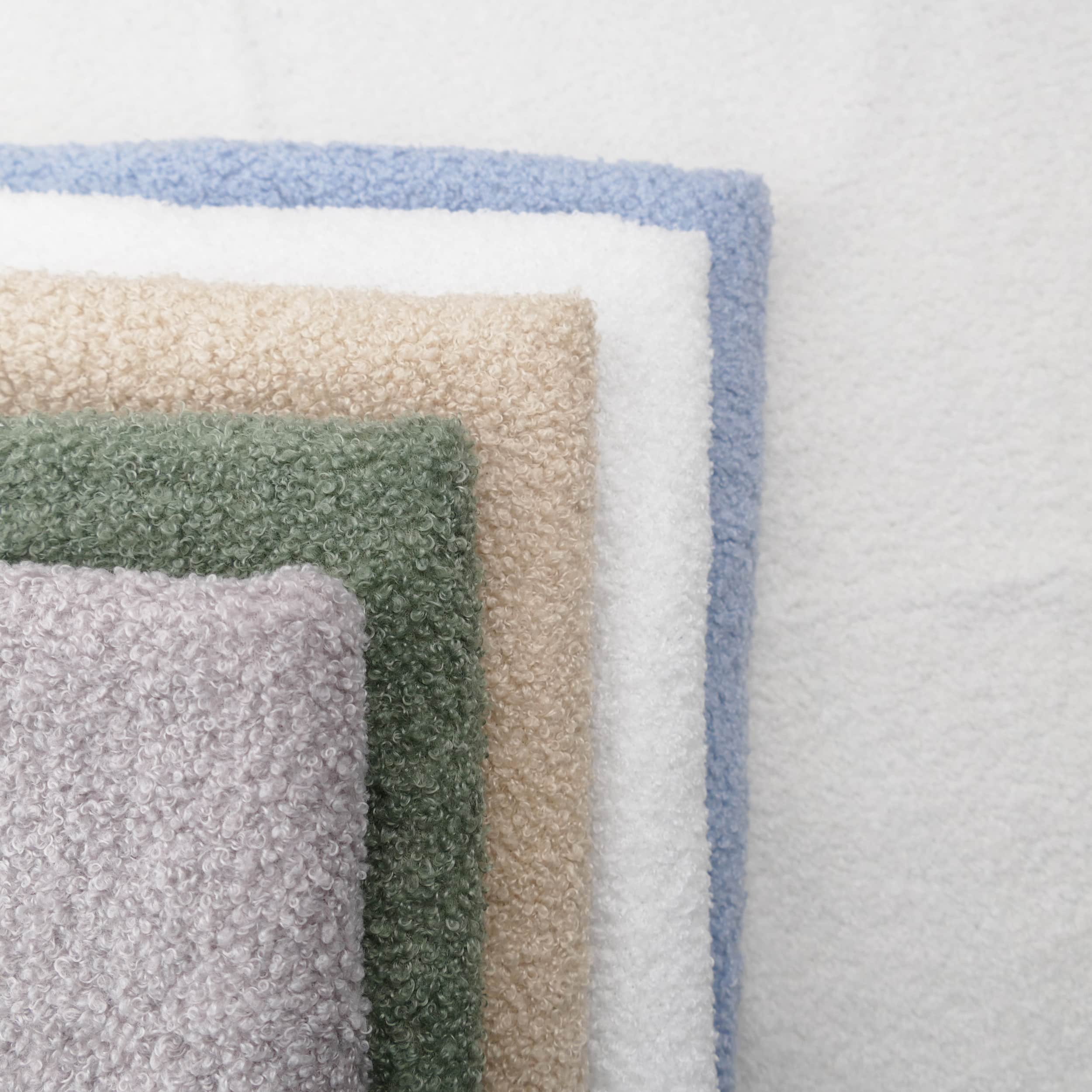 Micro Boucle Curled Sheep Wool Look - Horizon Blue – Lullabee Fabrics