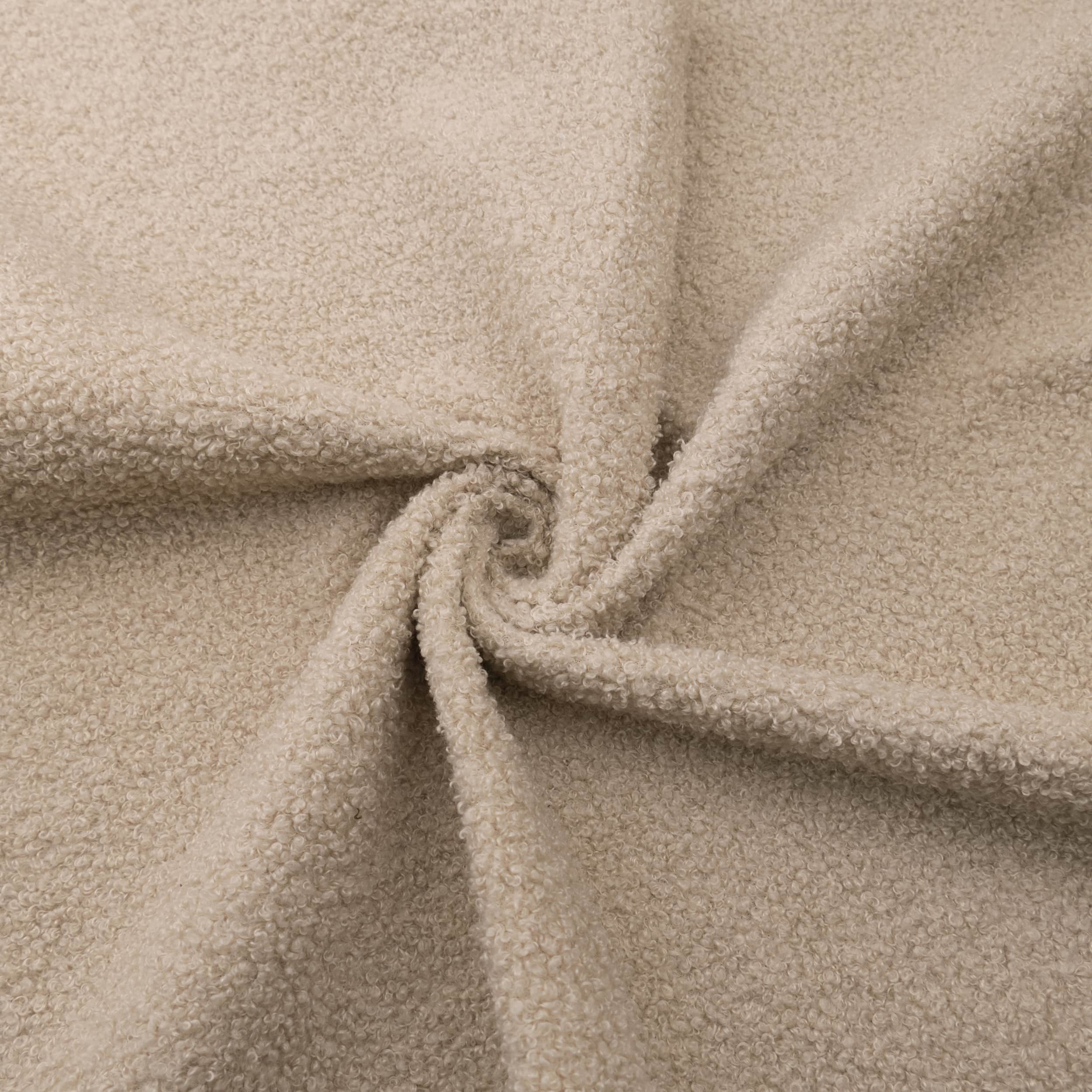 Micro Boucle Curled Sheep Wool Look - Natural – Lullabee Fabrics