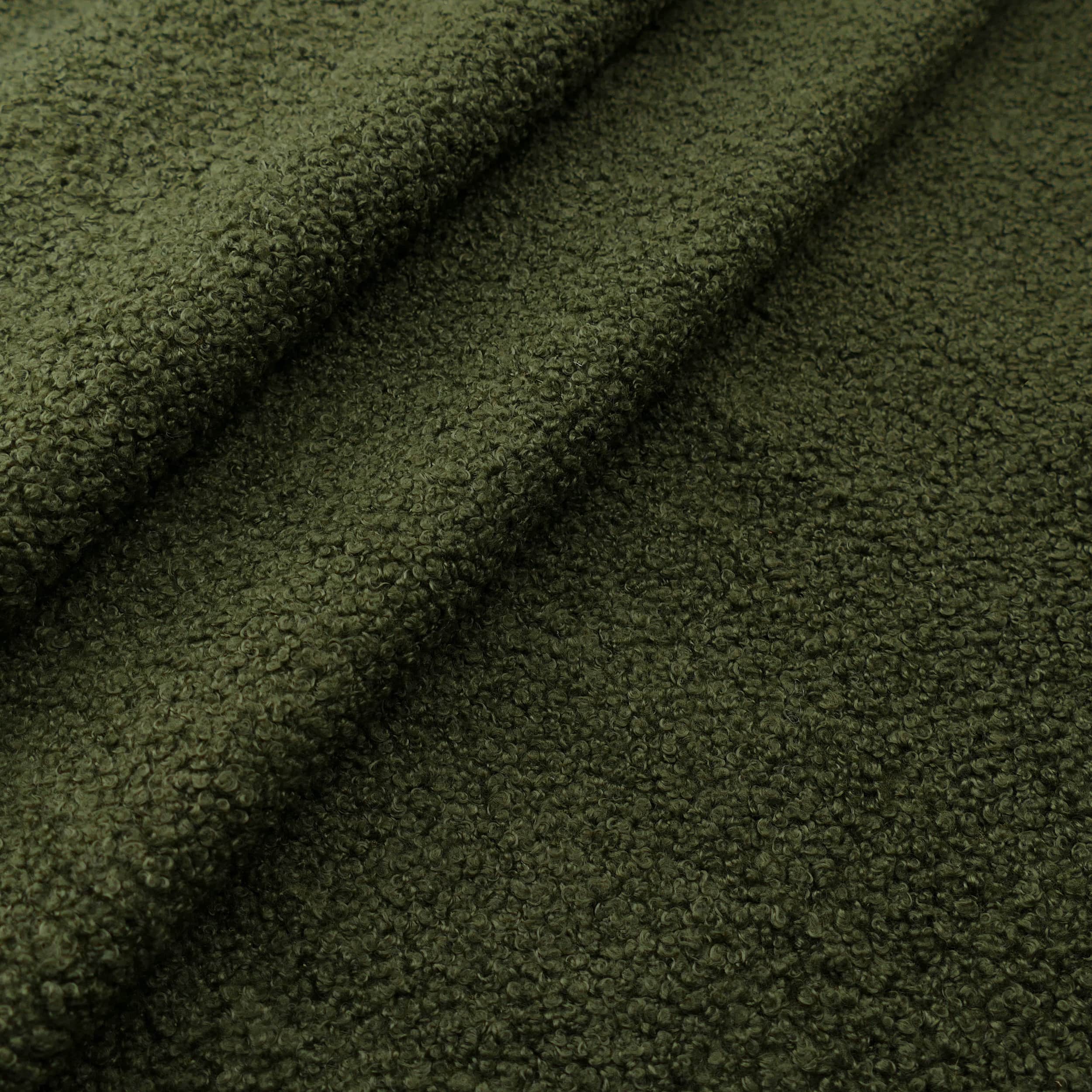 Micro Boucle Curled Sheep Wool Look - Woodland – Lullabee Fabrics