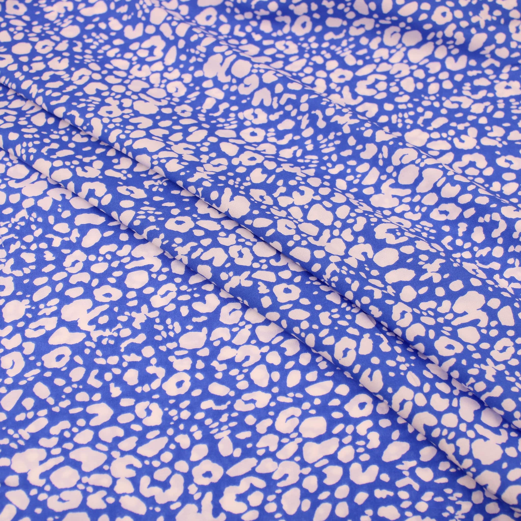 Royal Leopard Spots Viscose - Royal Blue – Lullabee Fabrics