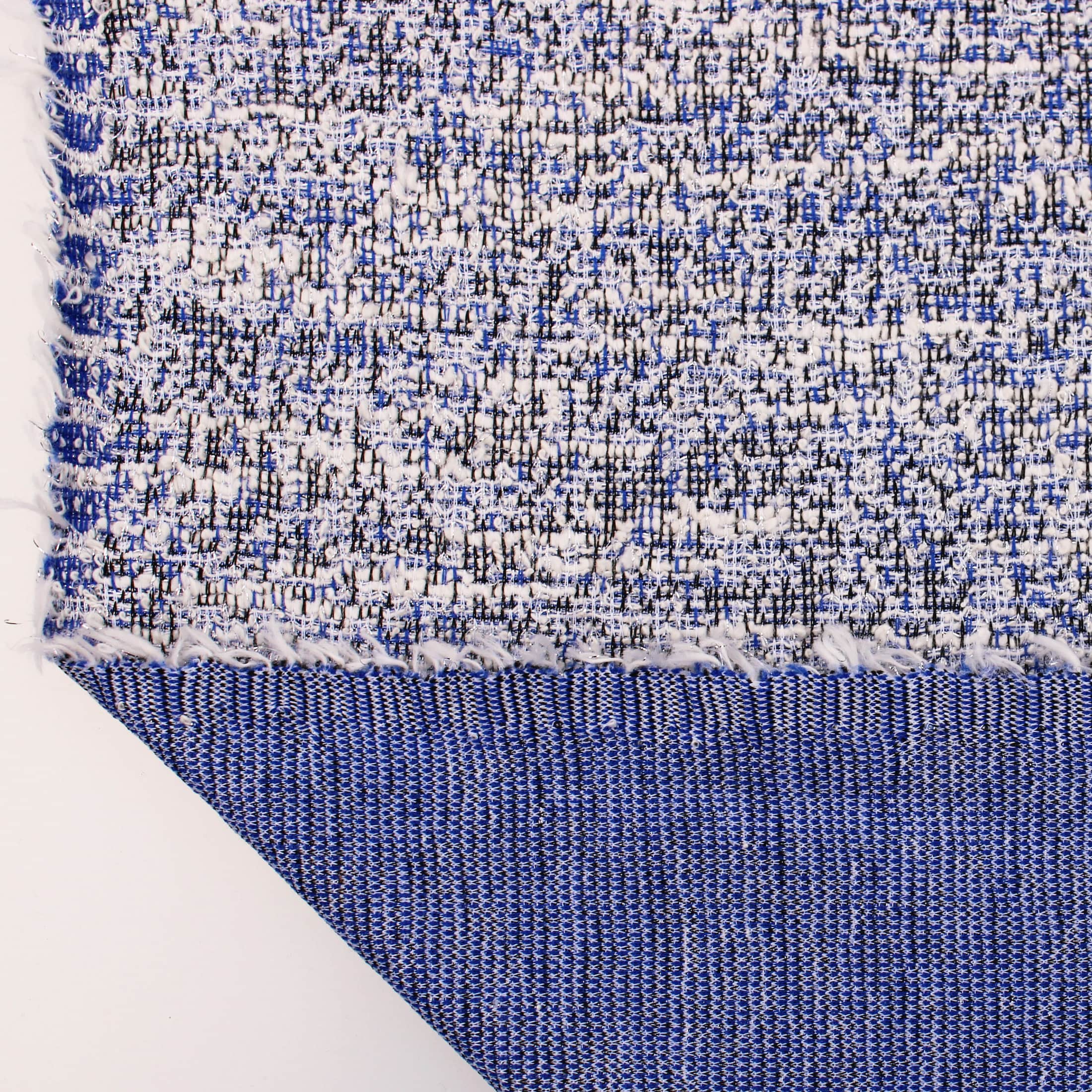 Sparkling Lurex Boucle - Blue – Lullabee Fabrics