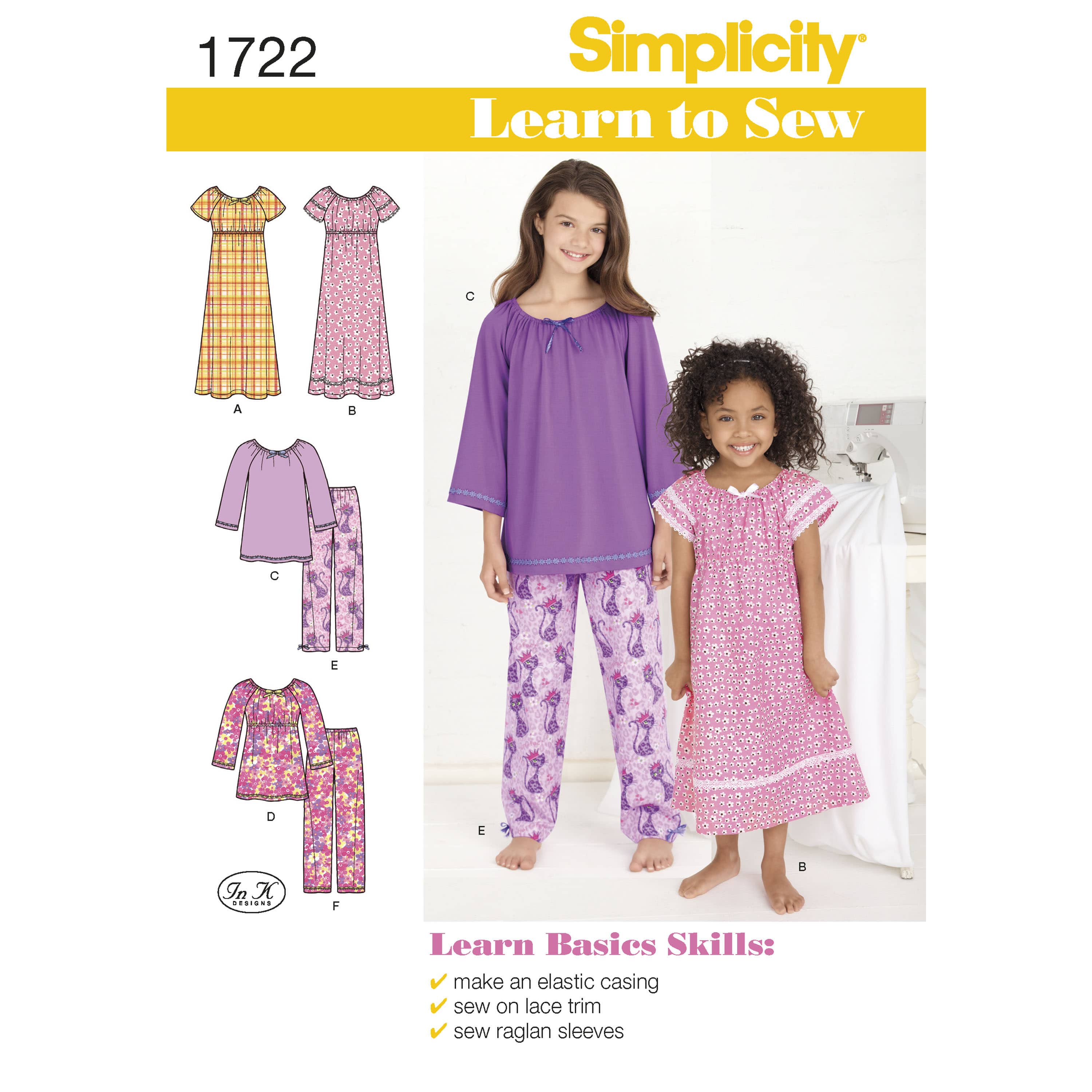 Simplicity Learn to Sew Child's and Girl's Loungewear – Lullabee Fabrics
