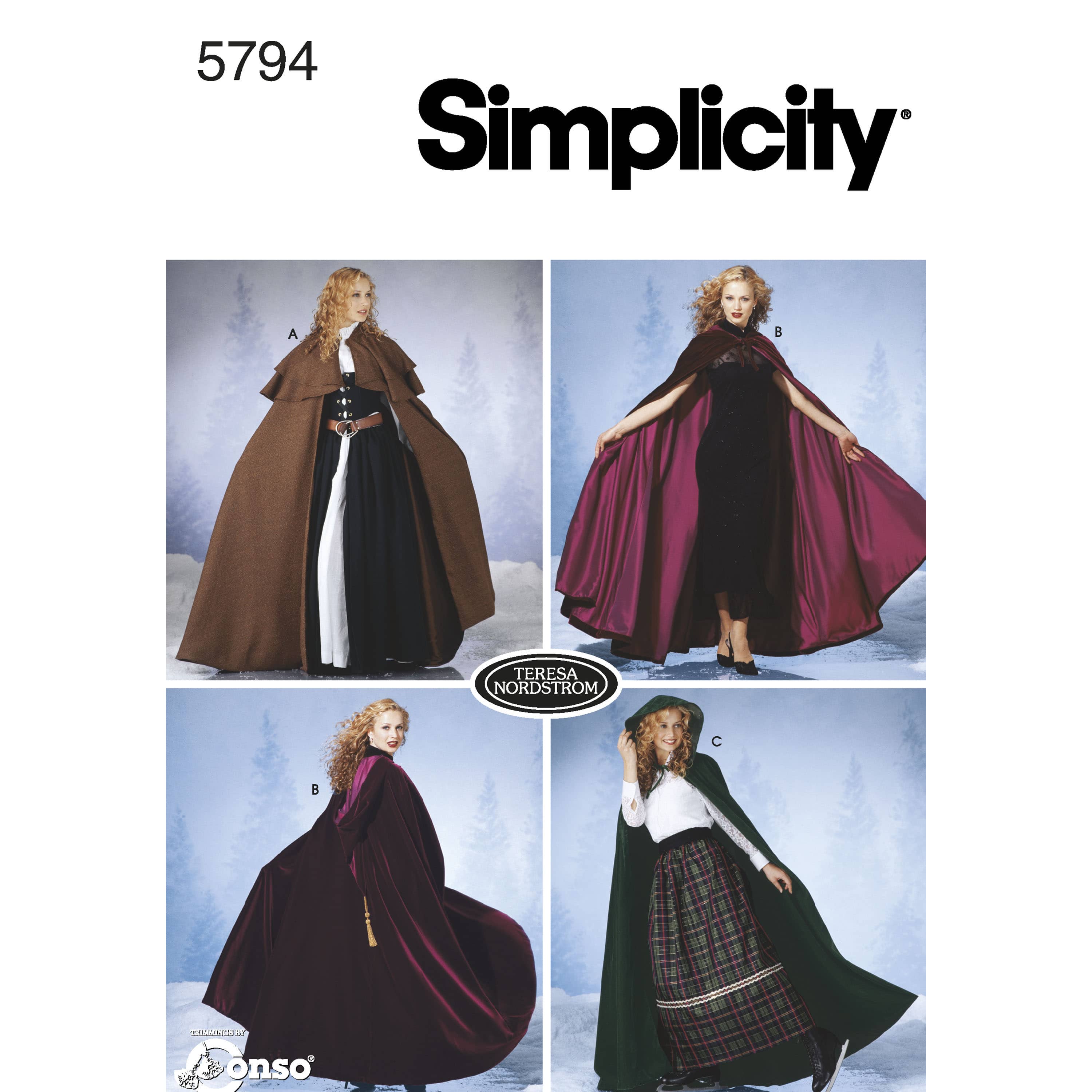 Simplicity Women's Costumes Sewing Pattern S5794 – Lullabee Fabrics