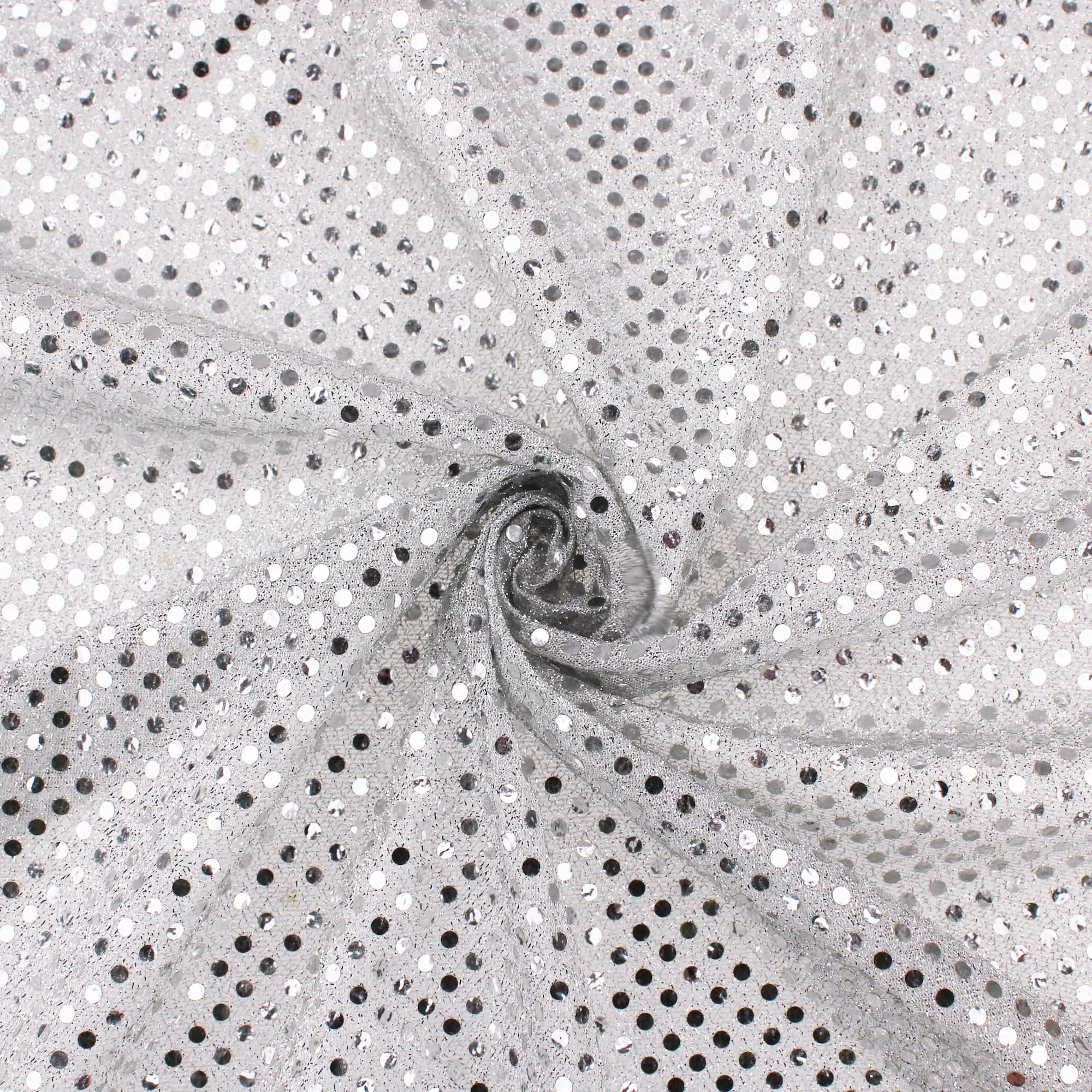 Sequins on a shimmering backing - Silver – Lullabee Fabrics