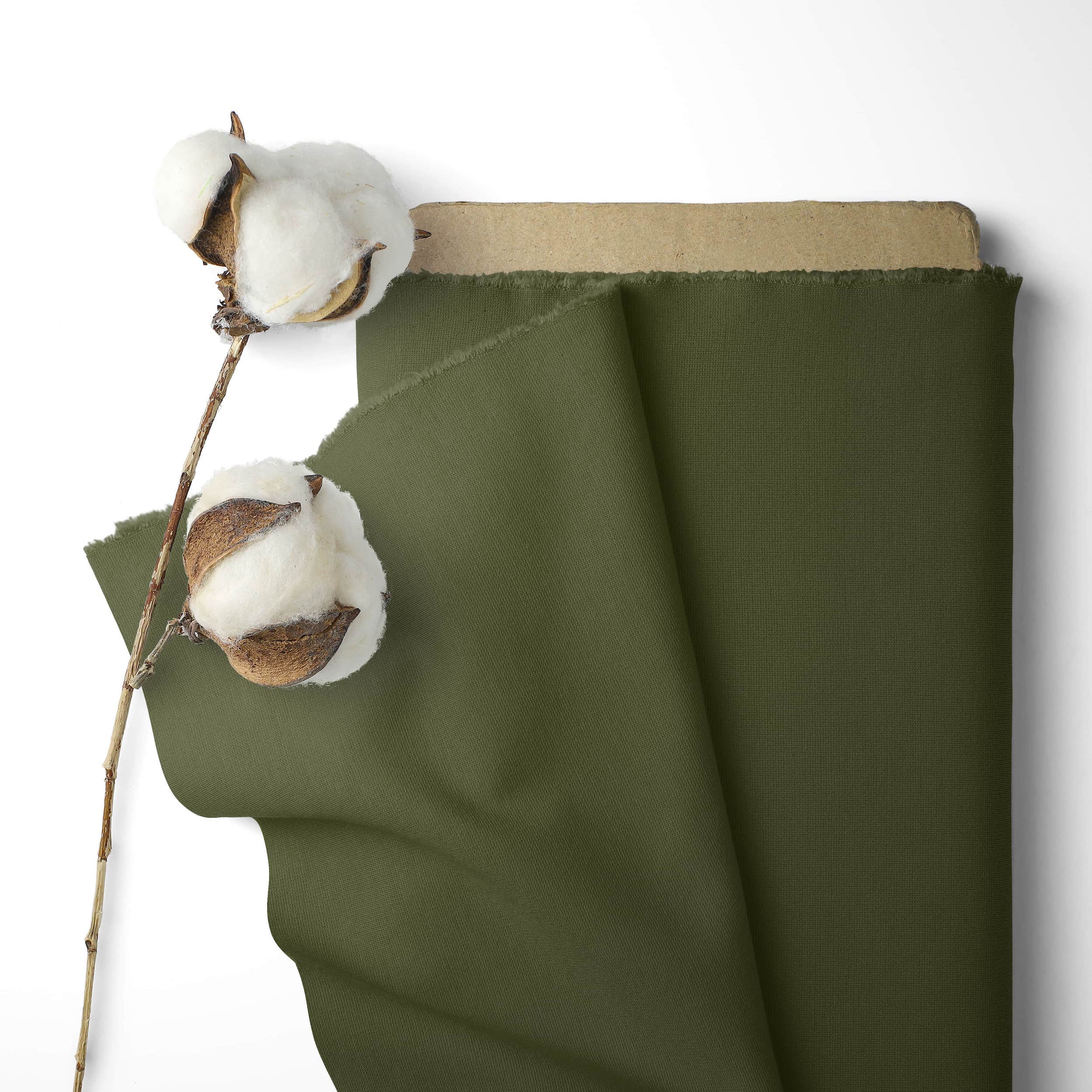 Solid Colour 100% Cotton Sheeting - Khaki Green – Lullabee Fabrics