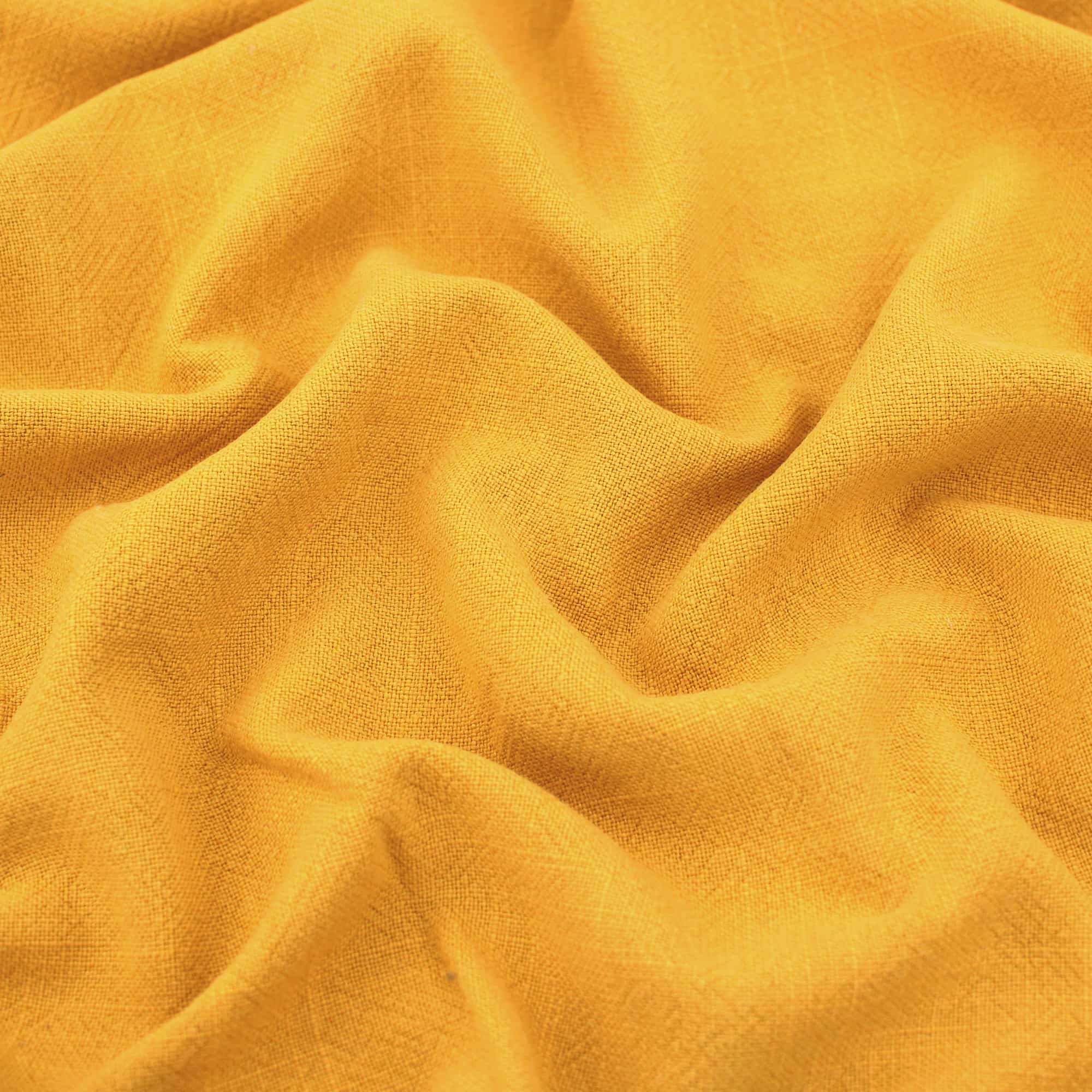 Stone washed Pure Linen - Ochre – Lullabee Fabrics