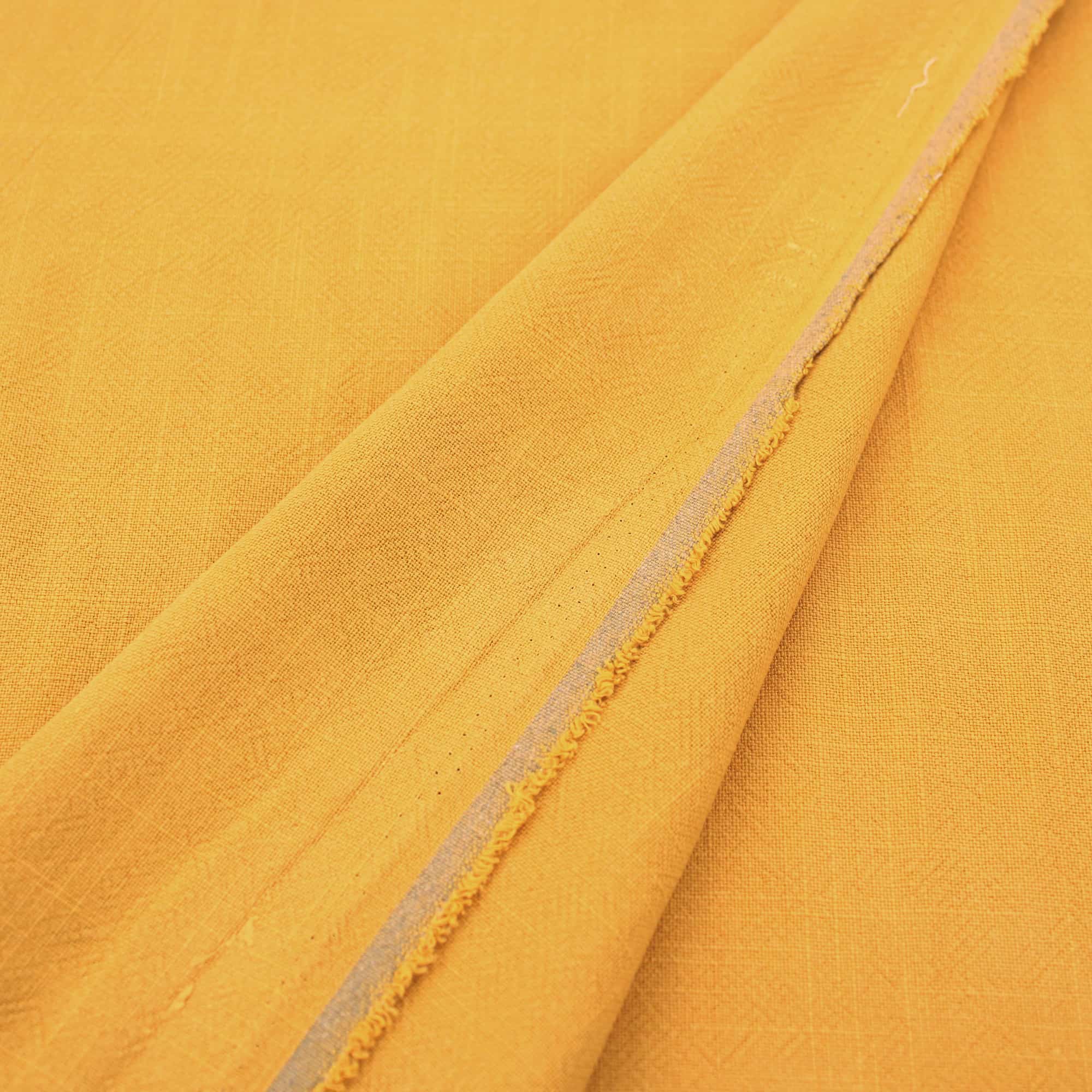 Stone washed Pure Linen - Ochre – Lullabee Fabrics