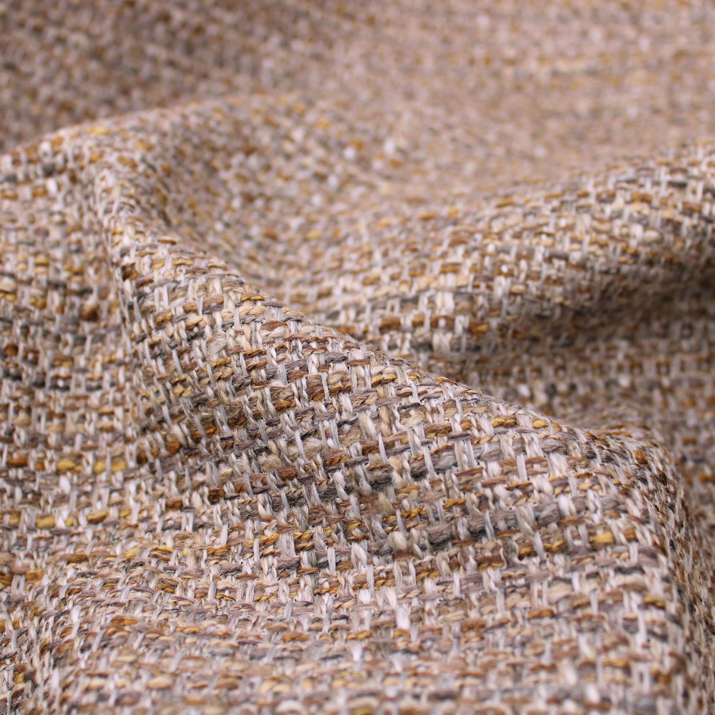 Super Tweed Basket Weave Upholstery - Gold Brown – Lullabee Fabrics