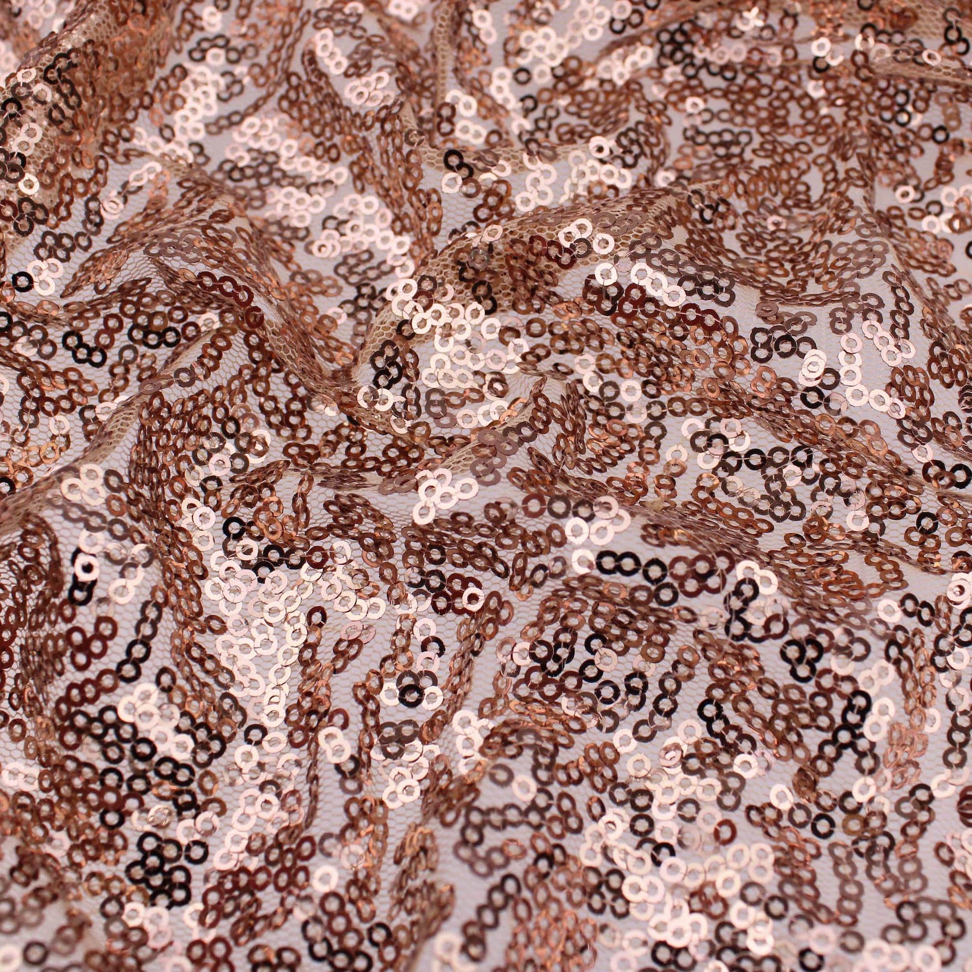 Teeny Metallic Sequins on Mesh - Bronze – Lullabee Fabrics