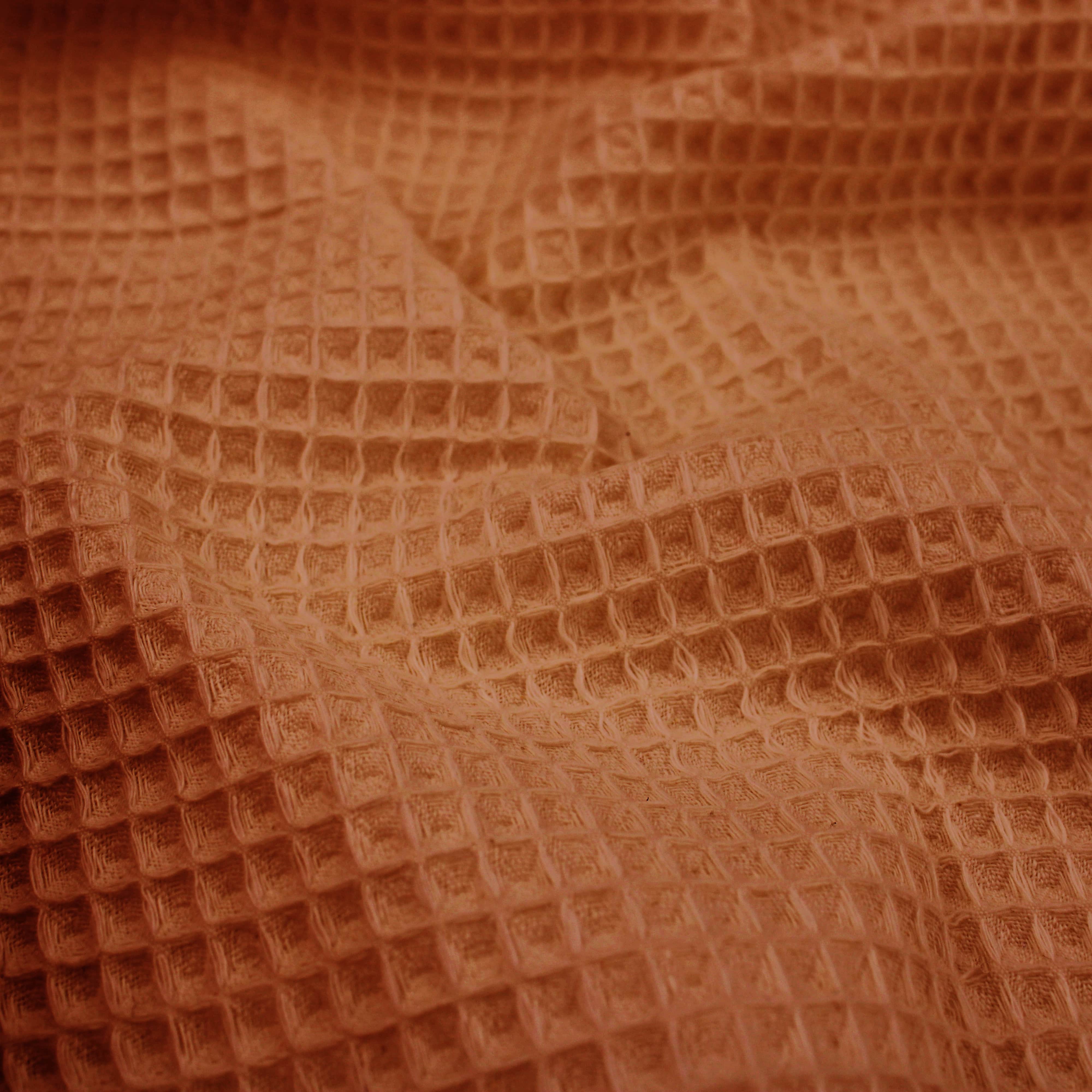 Waffle Cotton Honeycomb/Pique- Rust – Lullabee Fabrics